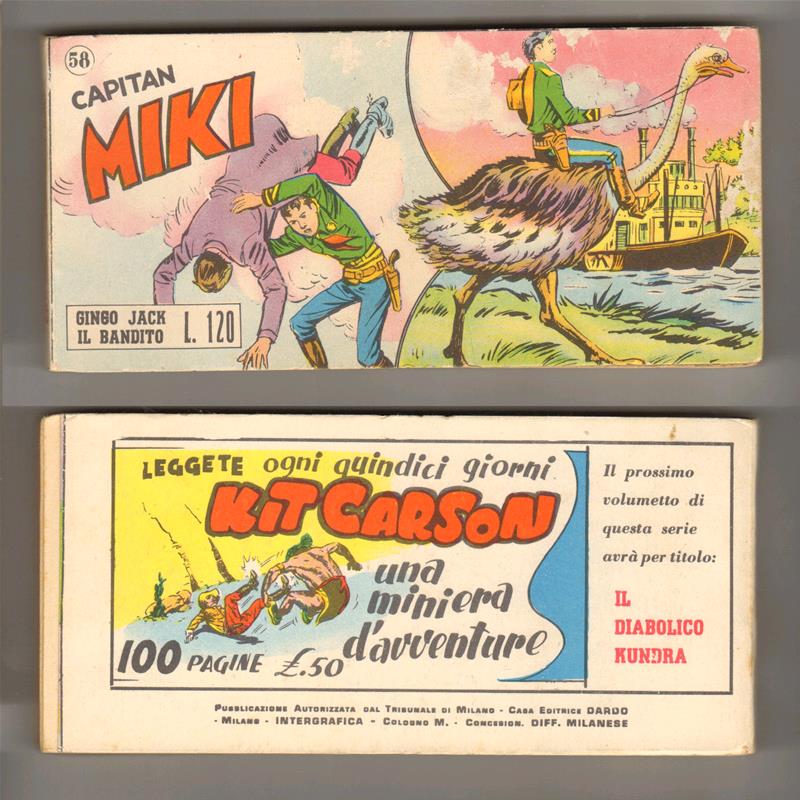 CAPITAN MIKI RACCOLTINA 058 GINGO JACK IL BANDITO: (1960) | Supergulp ...
