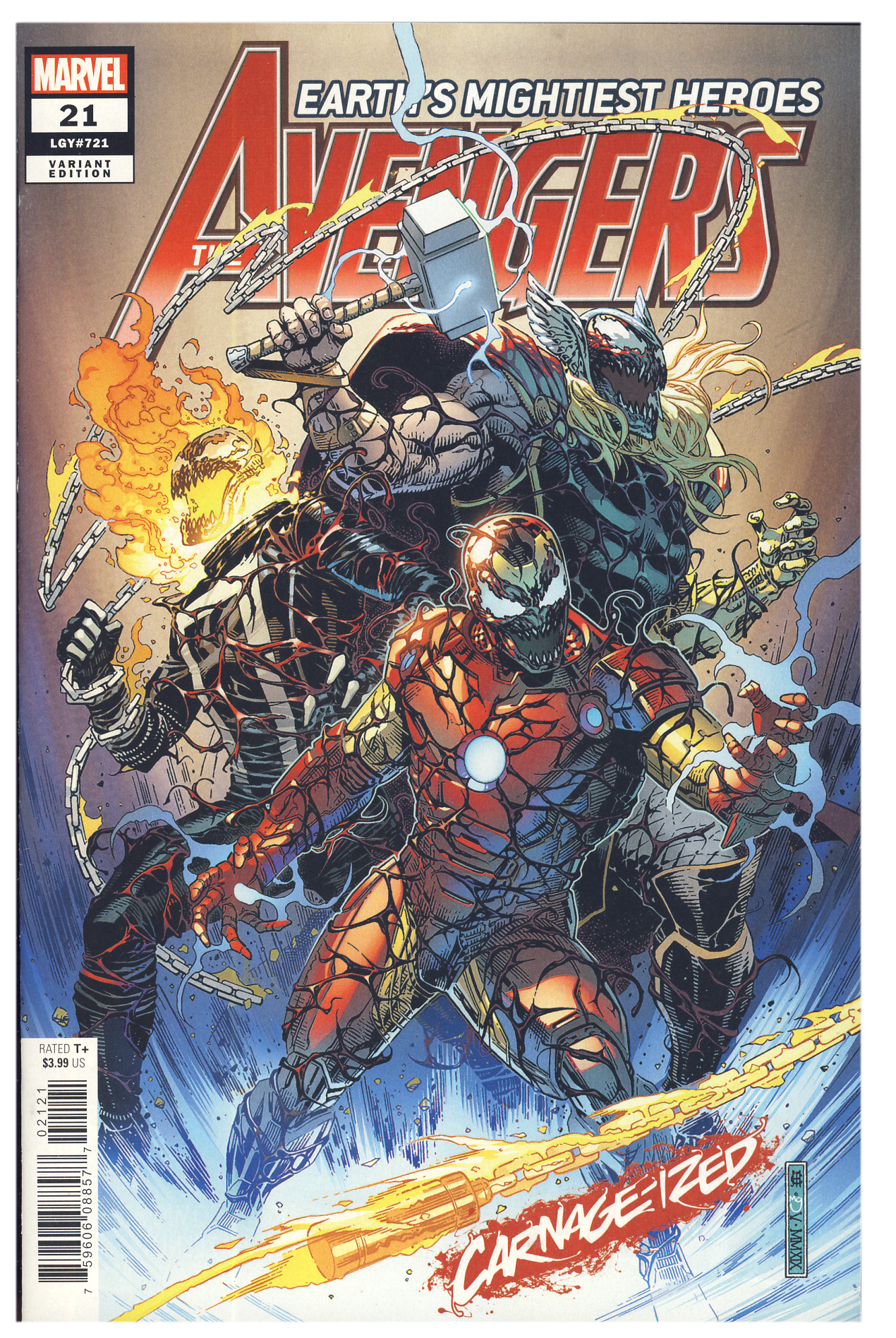 Set of 4 Carnage Red Marvel Variant Edition Covers. (Captain America ...