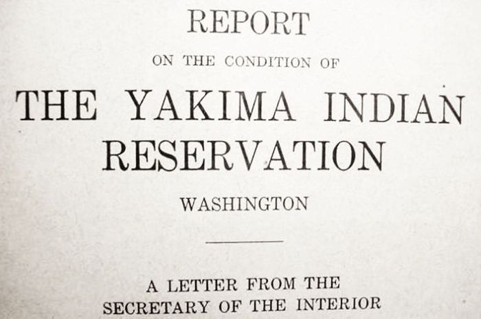 Report / On The Condition Of / The Yakima Indian / Reservation ...