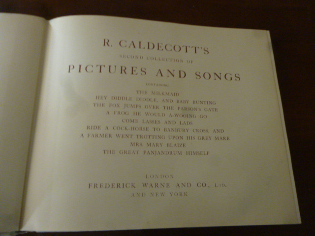 R. Caldecott's Second Collection of Pictures and Songs by Caldecott ...
