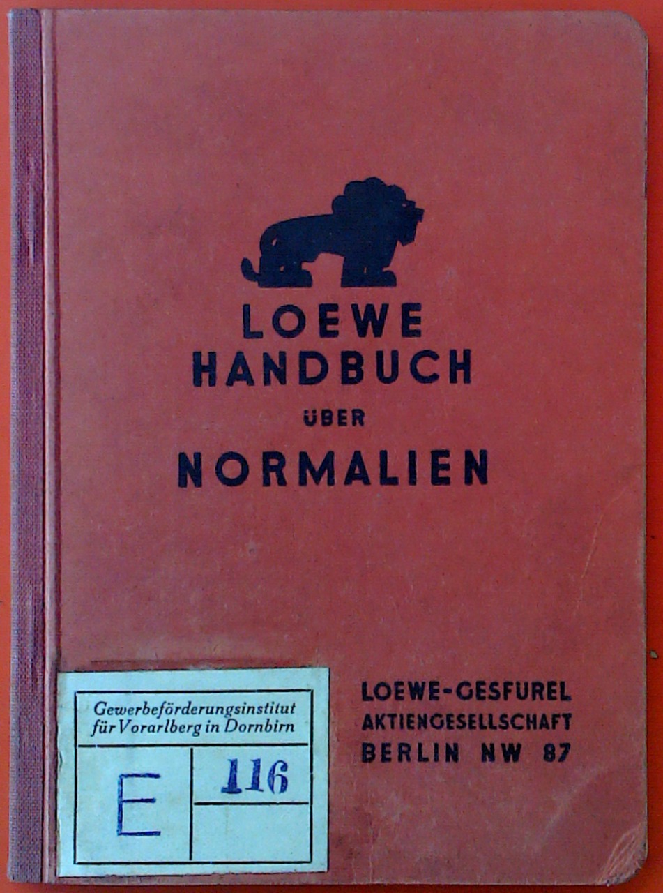Handbuch Loewe-Normalien unter Verwendung der DI-Normen von ...