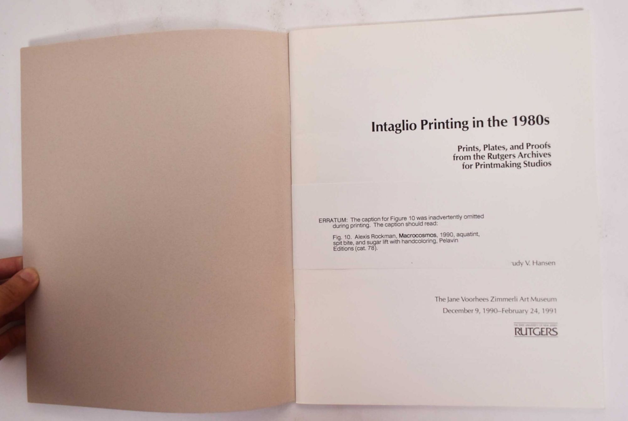 Intaglio Printing in the 1980's: Prints, Plates, and Proofs from the ...