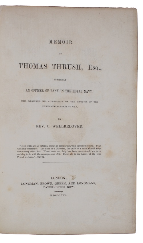 Memoir of Thomas Thrush, Esq., formerly an officer of rank in the royal ...