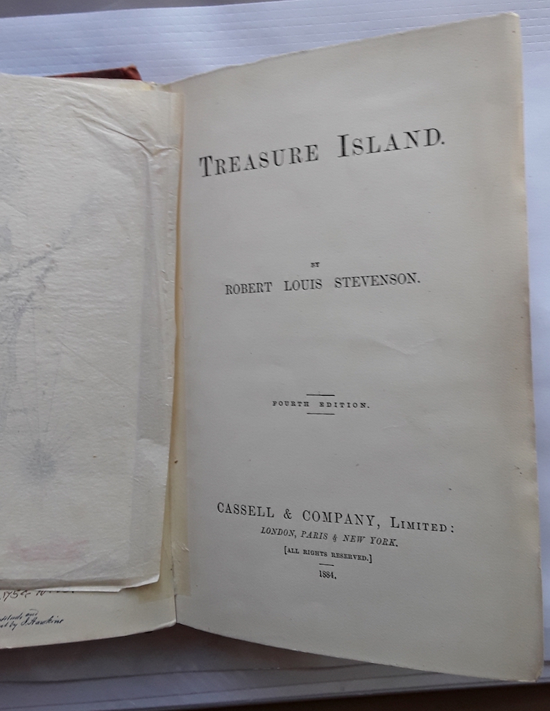 Treasure Island by Stevenson, Robert Louis: Fair Hardcover (1883) 4th ...