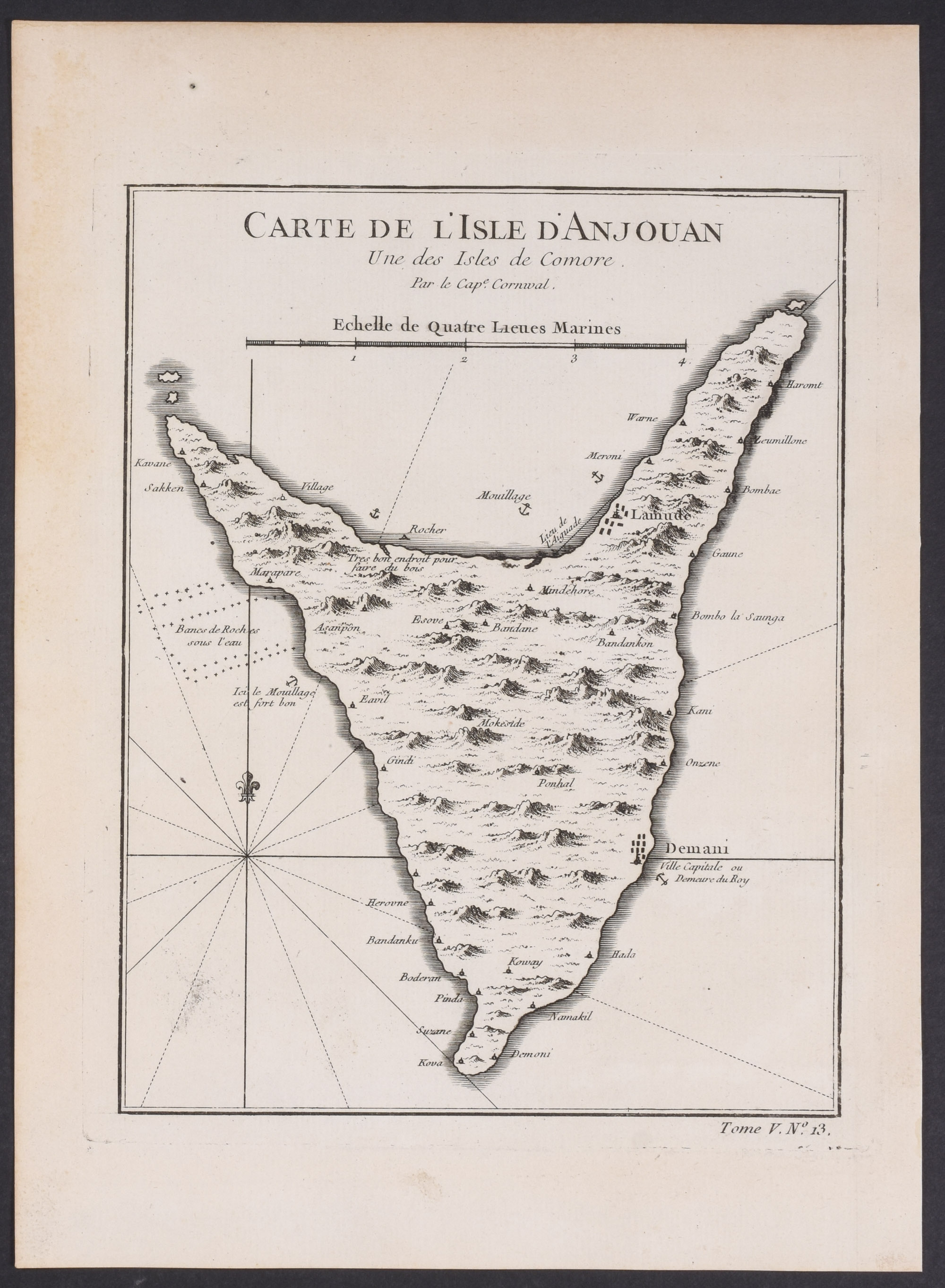 Map of the Island of Anjouan by Antoine-Francois Prevost d'Exiles ...