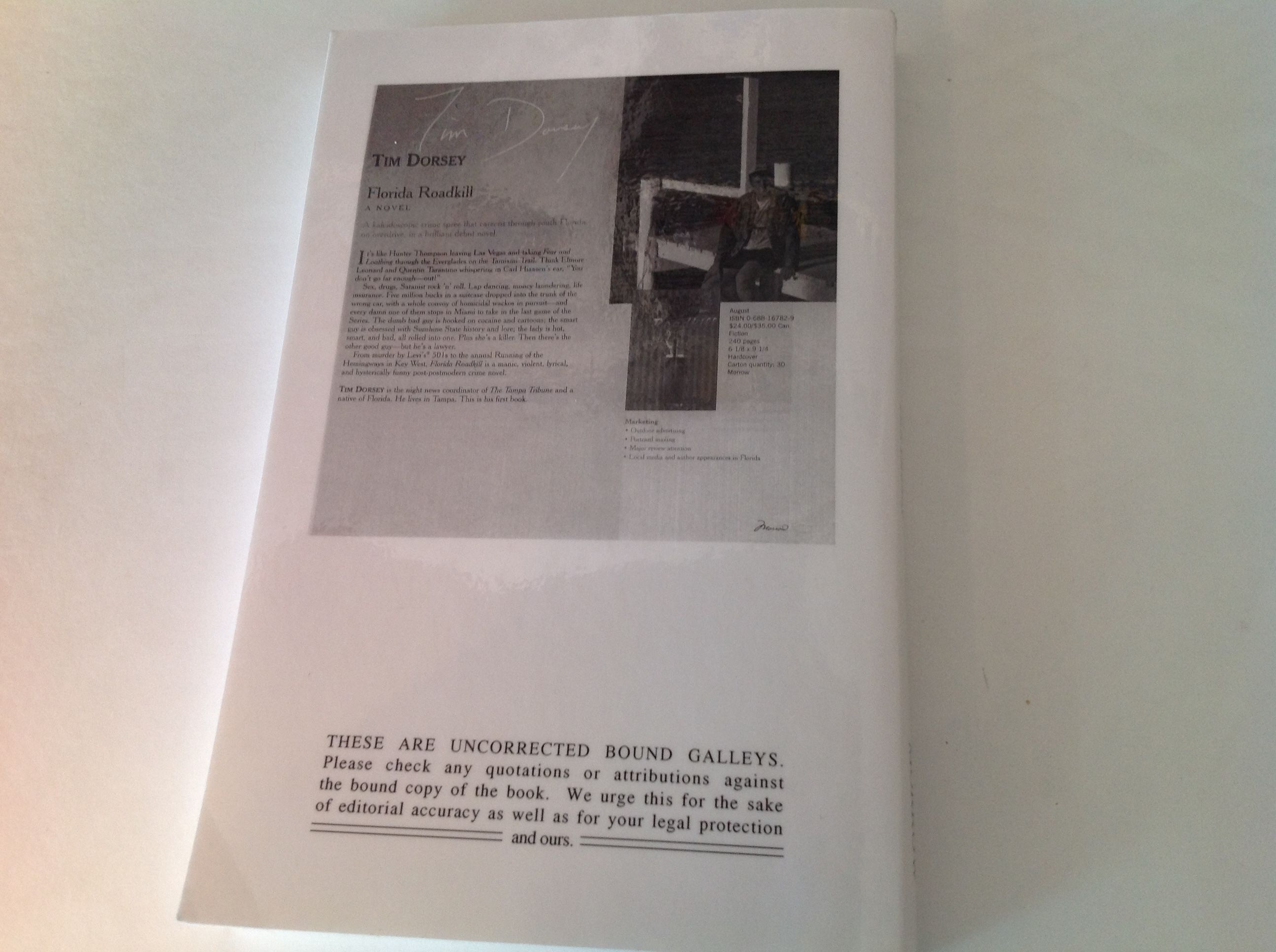 Florida Roadkill by Tim Dorsey: Near Fine (1999) First/First ...