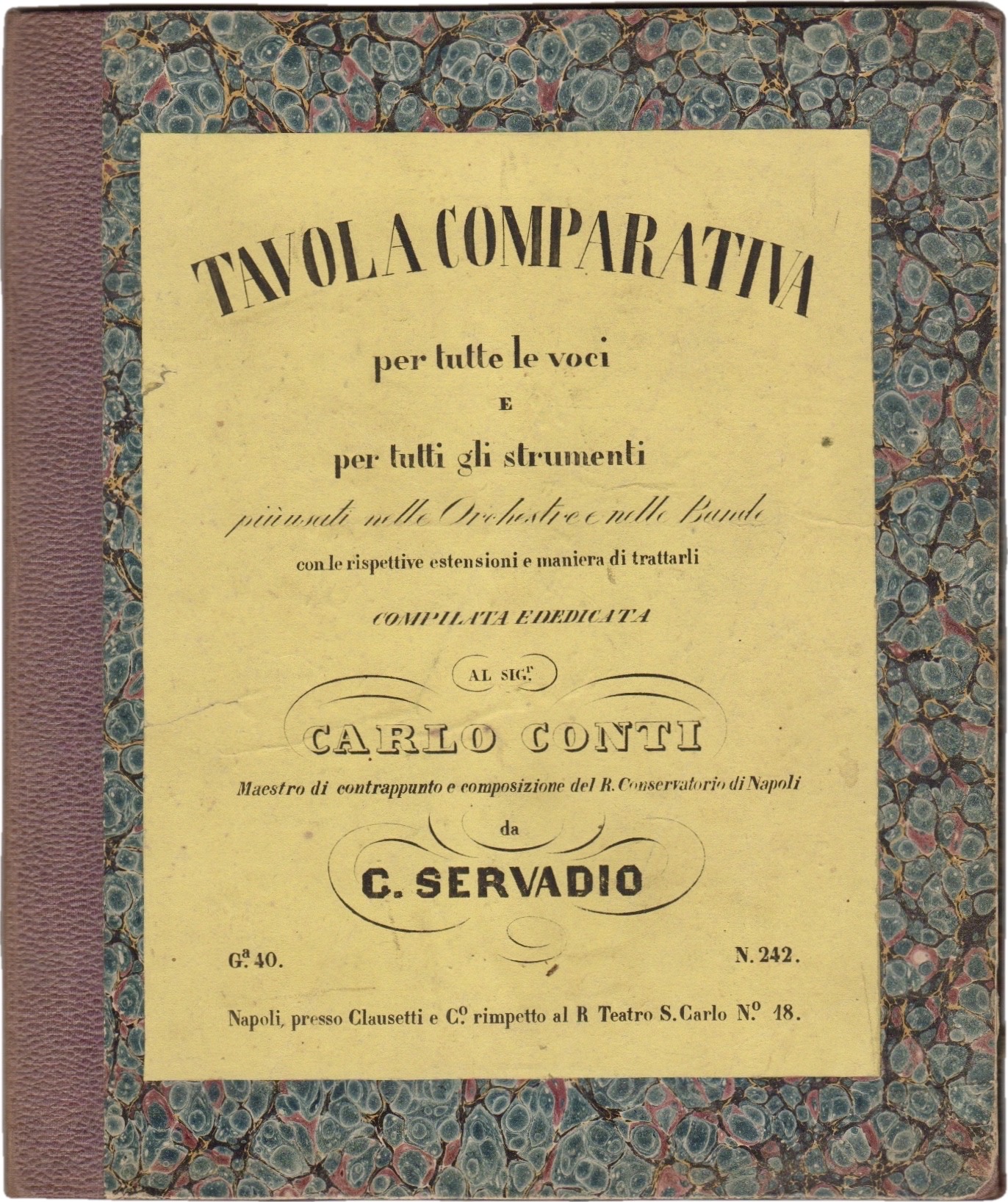Tavola comparativa per tutte le voci e per tutti gli strumenti più ...