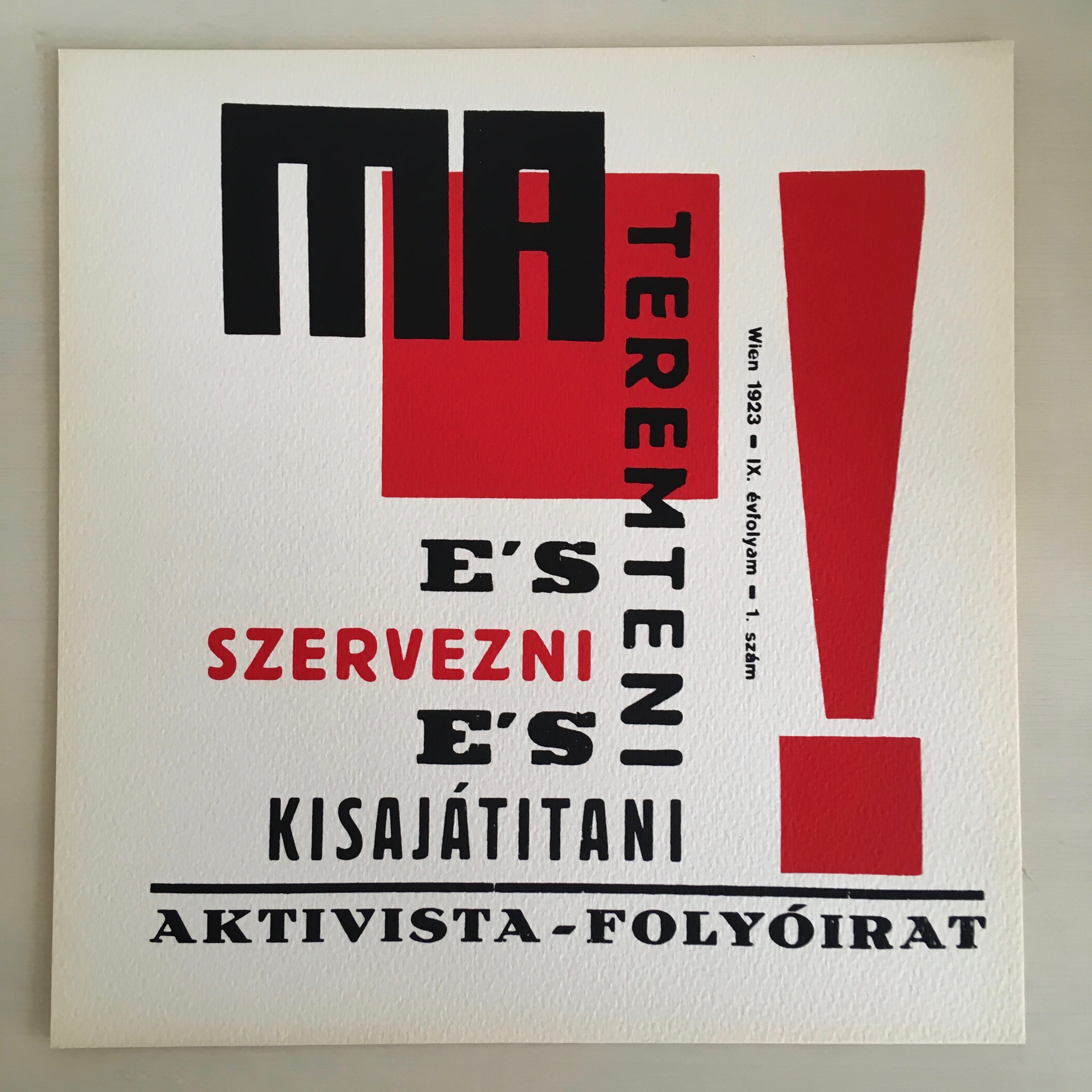 MA Aktivista Folyóirat A Ma Legszebb Címlapjai 1922-1925 by Lajos ...