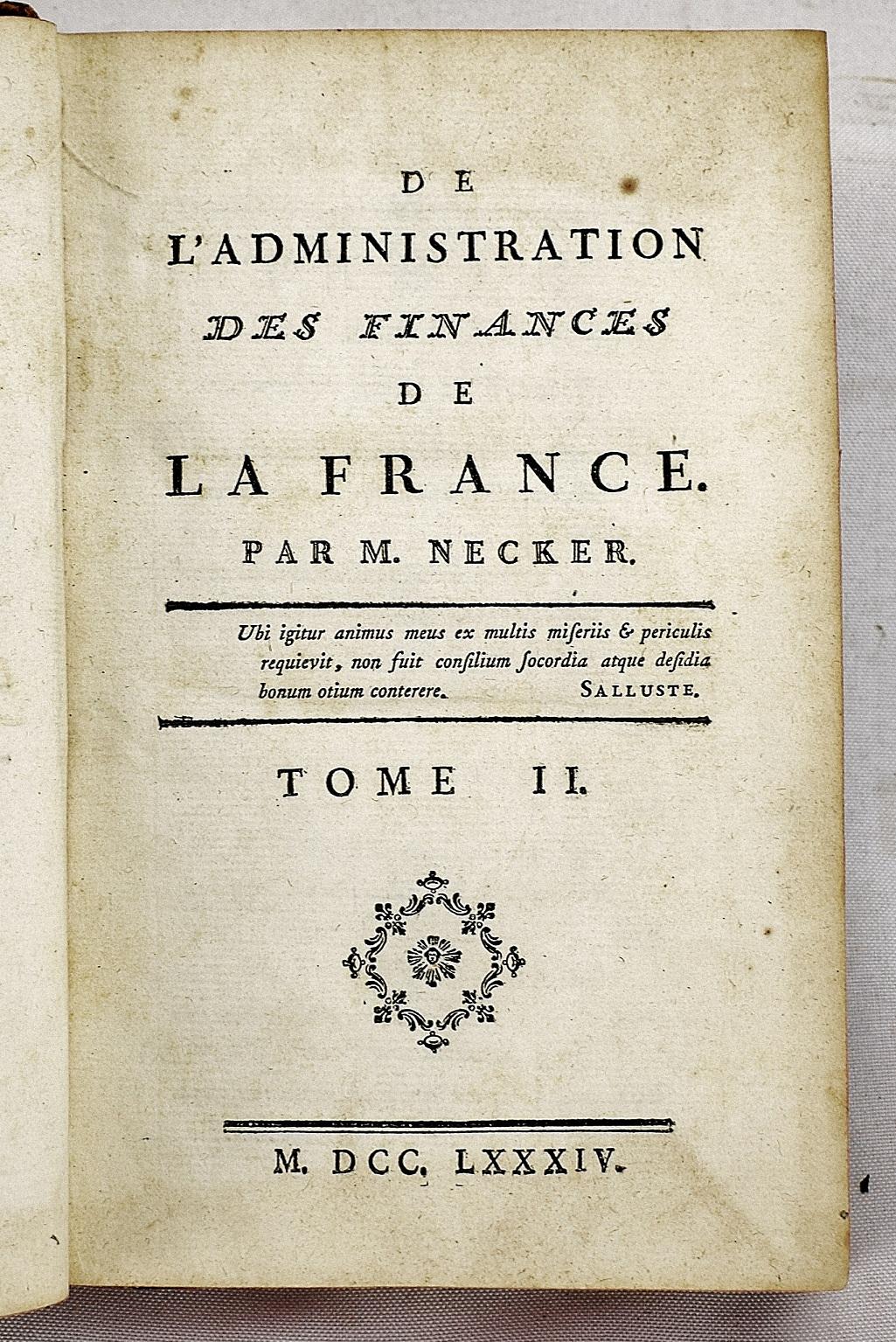 [Antiquarian Leather Book Safe] De l'administration des finances de la ...