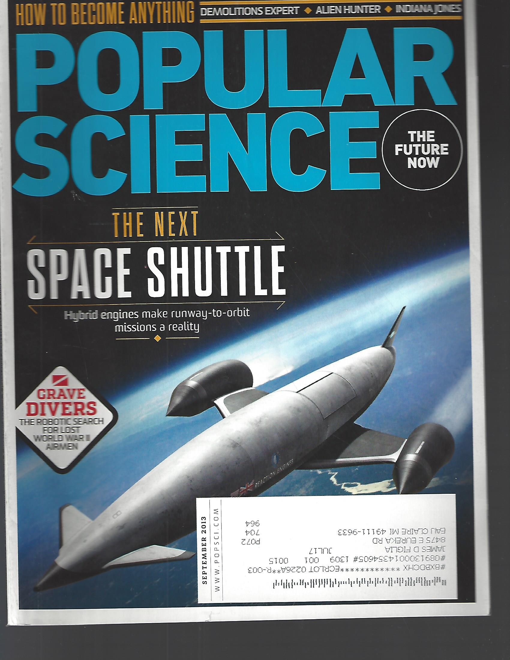Popular Science Magazine - The Next Space Shuttle - September 2013 by ...