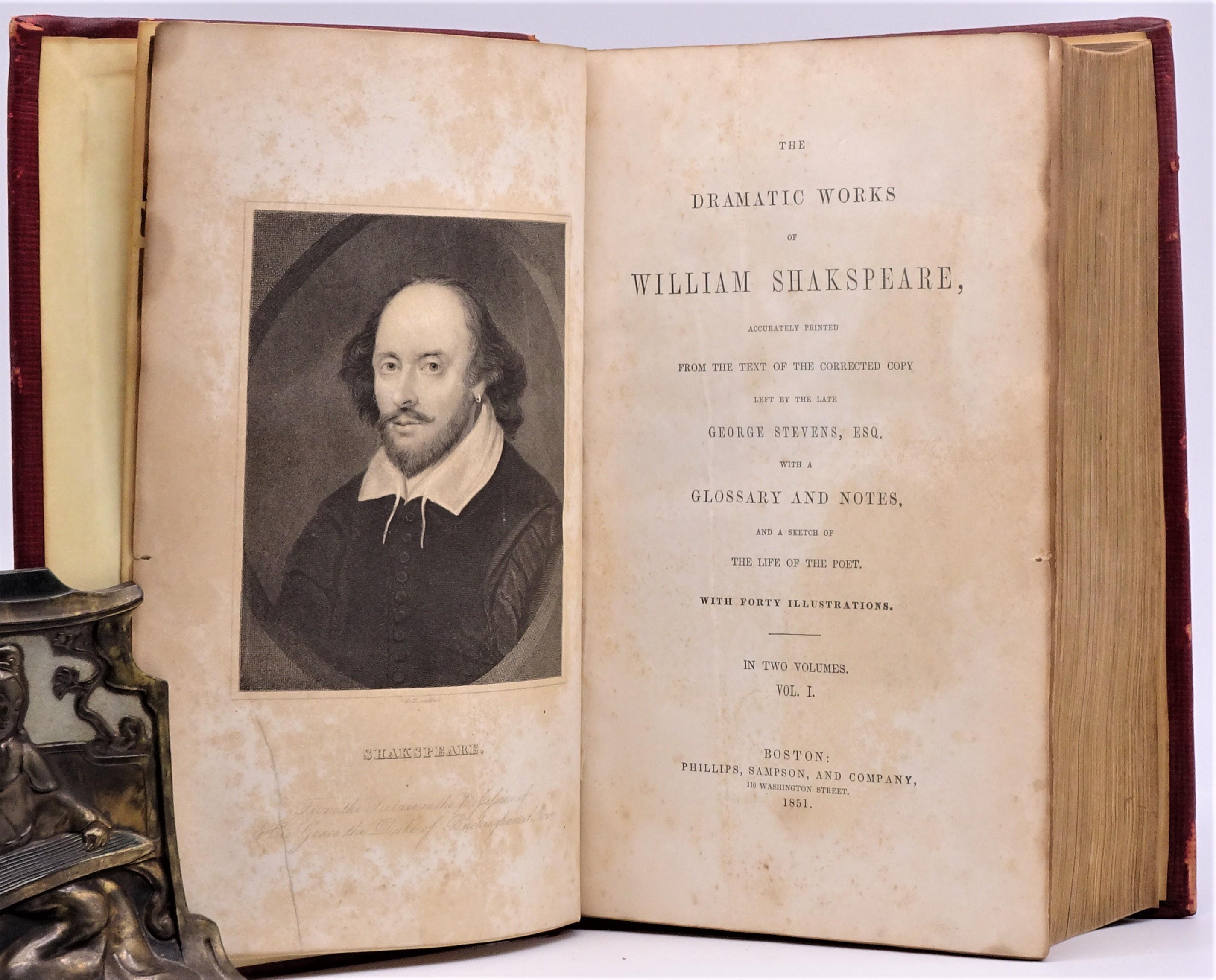 [Fine American Binding} Dramatic Works of William Shakespeare ...
