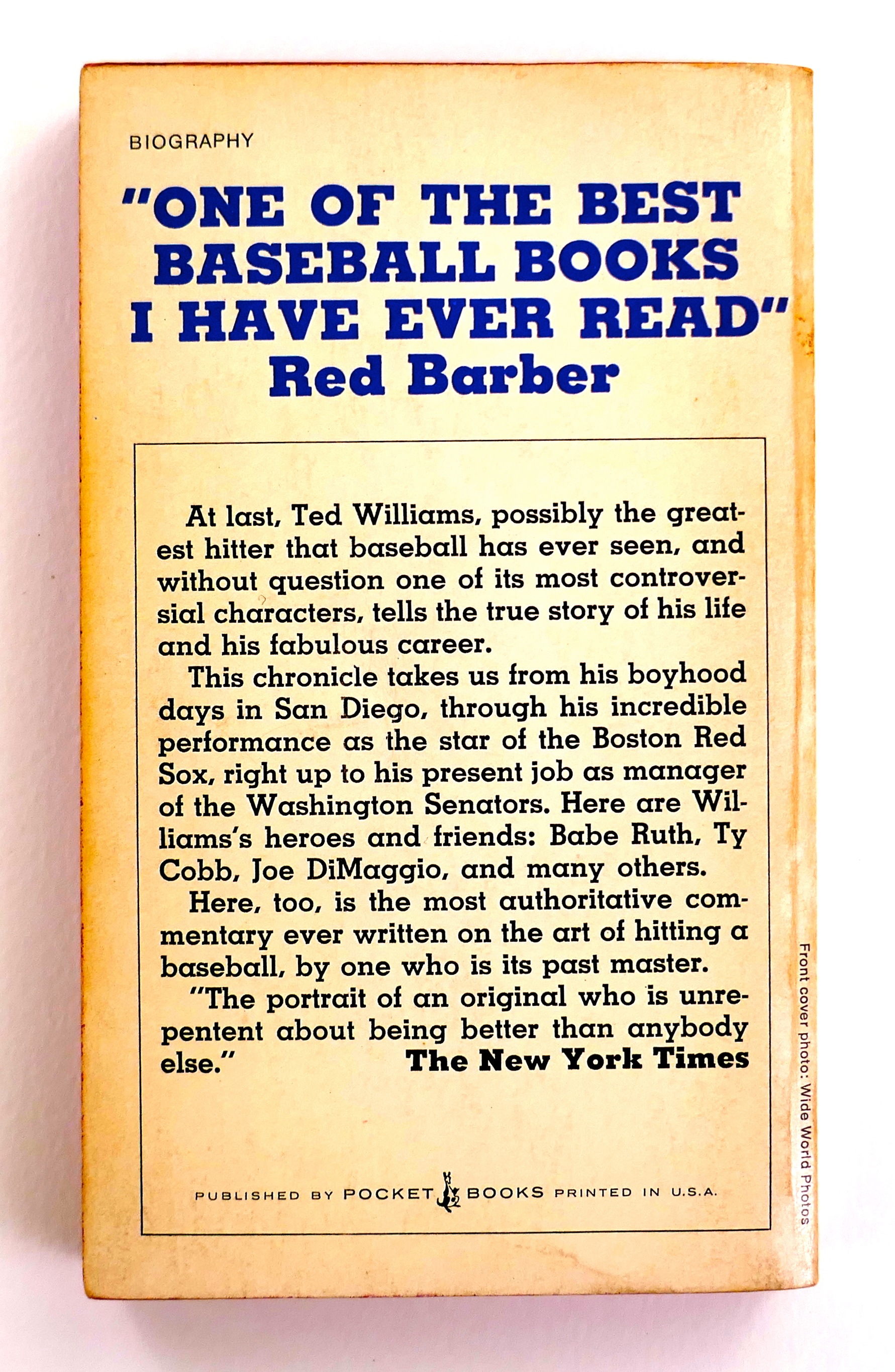 My Turn at Bat: The Story of My Life by Williams, Ted, as Told to John ...