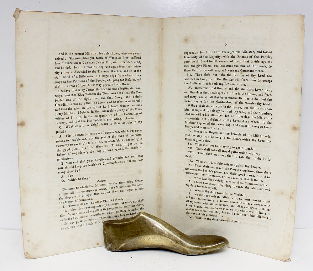 The Late John Wilkes's Catechism by William Hone: Fair Soft cover (1817 ...