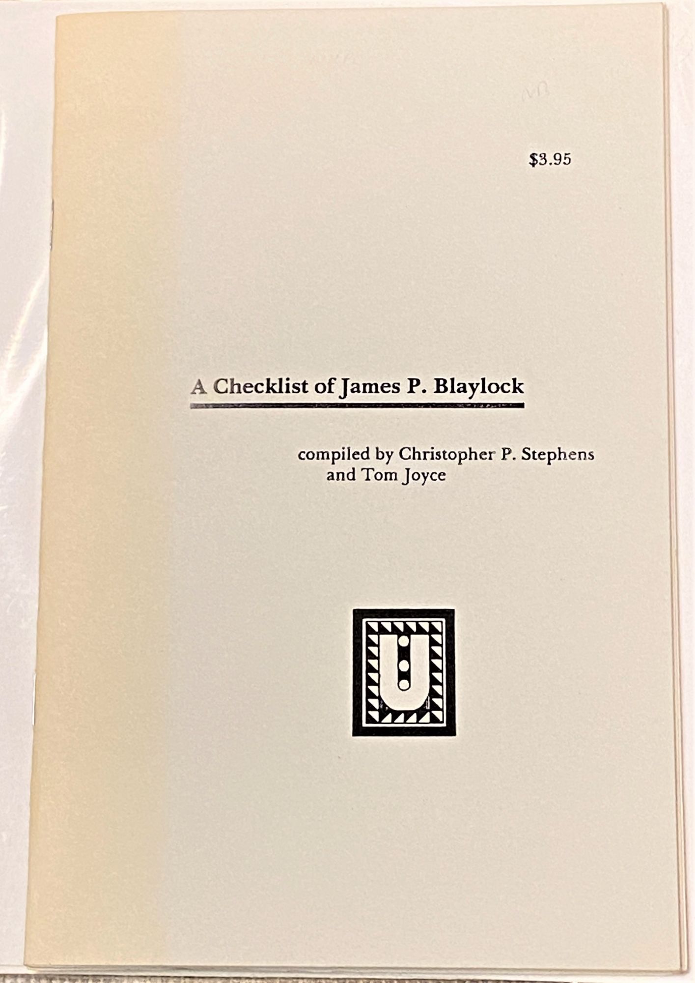 A Checklist of James P. Blaylock by James P. Blaylock, Christopher P ...
