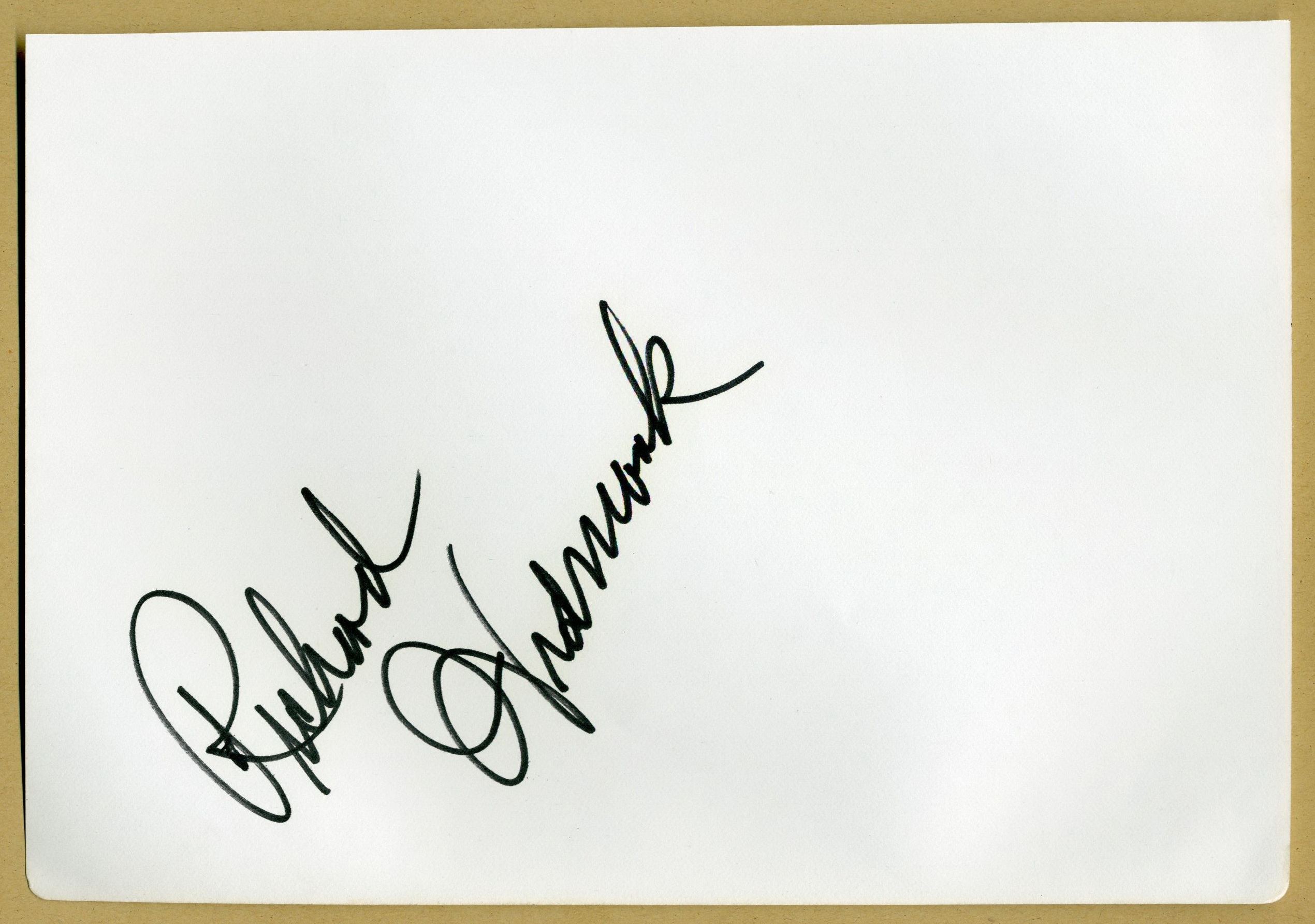 Richard Widmark (1914-2008) - Rare signed album page + Photo - Paris ...