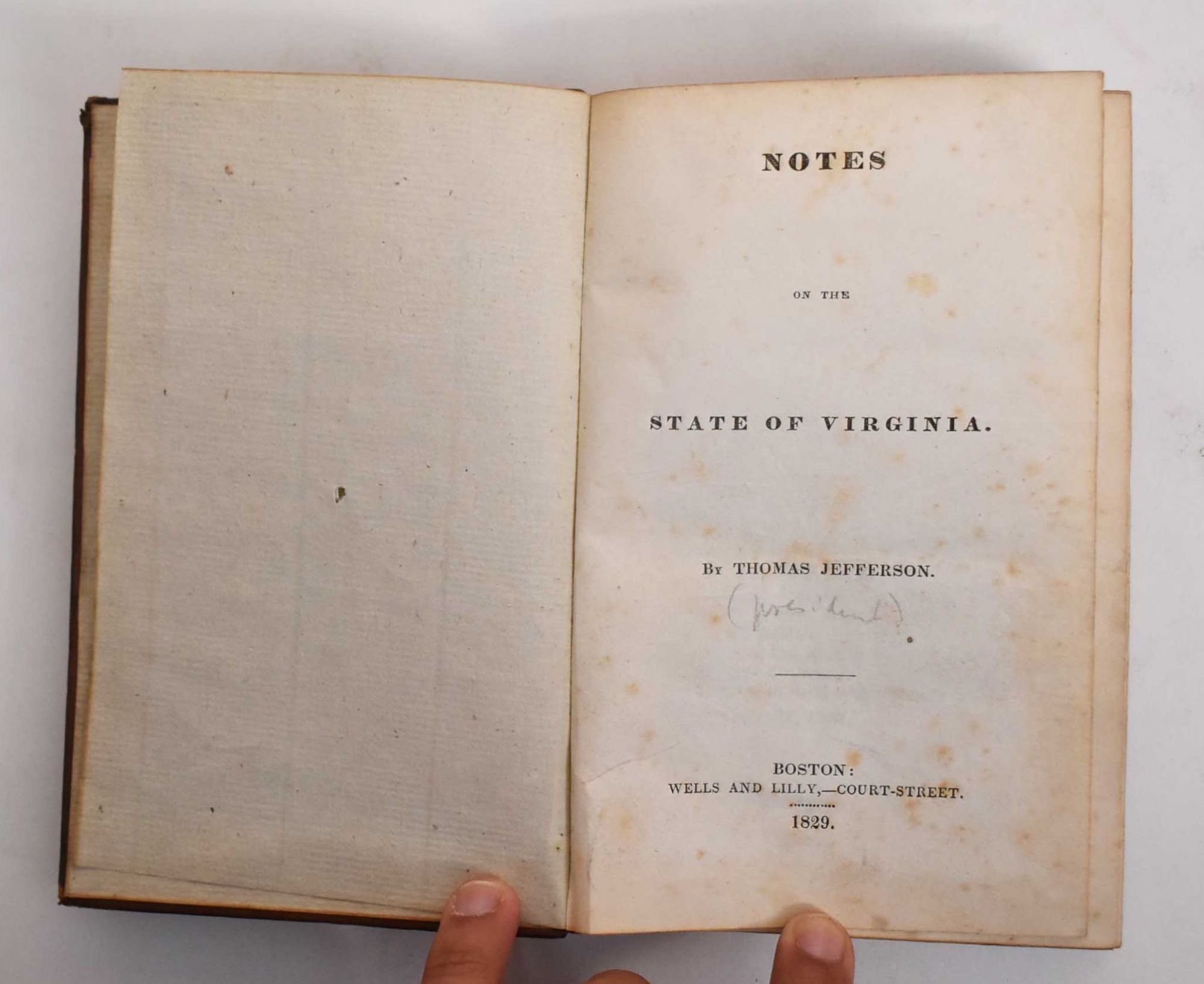 Notes on the State of Virginia by Jefferson, Thomas; Logan, James ...