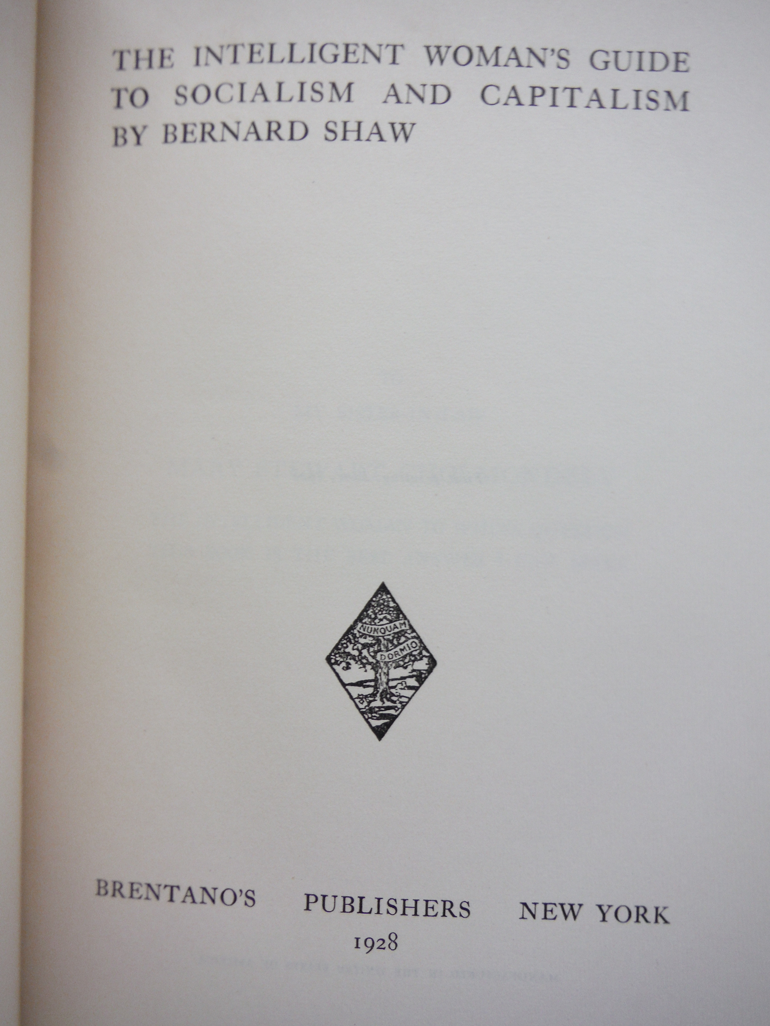 The Intelligent Woman's Guide to Socialism and Capitalism by Bernard ...