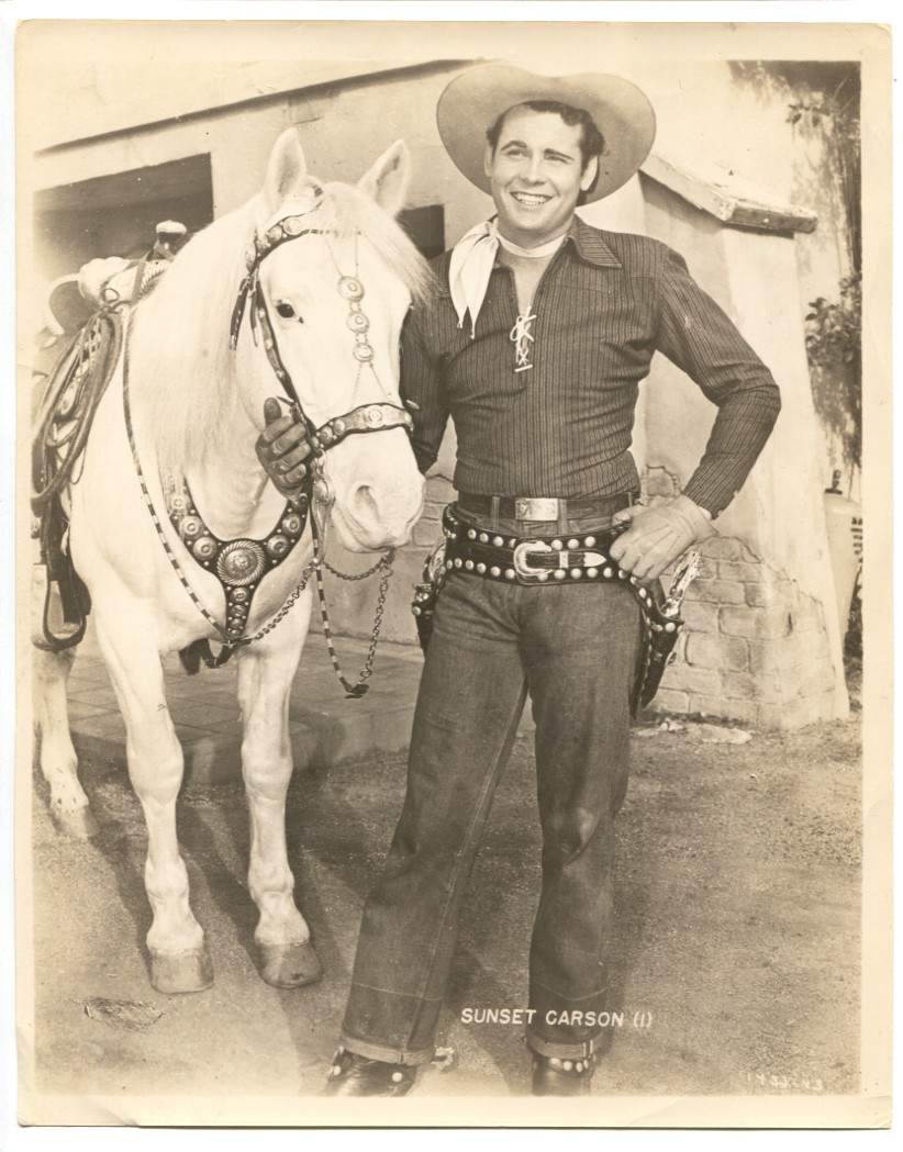 Sunset Carson 8 x 10 B-Western Film Star Photo 1950's-movoe publicity photo-FN: (1950 ...