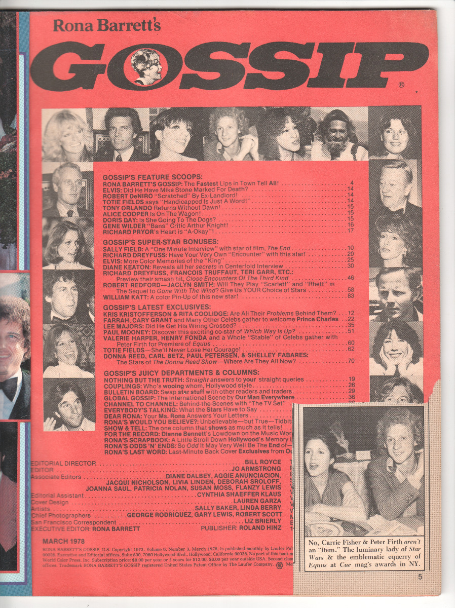 Rona Barrett's Gossip-3/1978-Kris Kristofferson-Rita Coolidge: (1978 ...