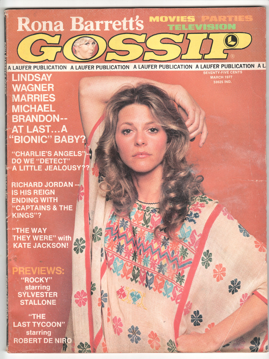 Rona Barrett's Gossip-3/1977-Lindsay Wagner-Sylvester Stallone-Robert ...