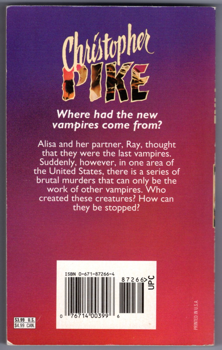 Black Blood (The Last Vampire 2) by Pike, Christopher: Fine Soft cover ...