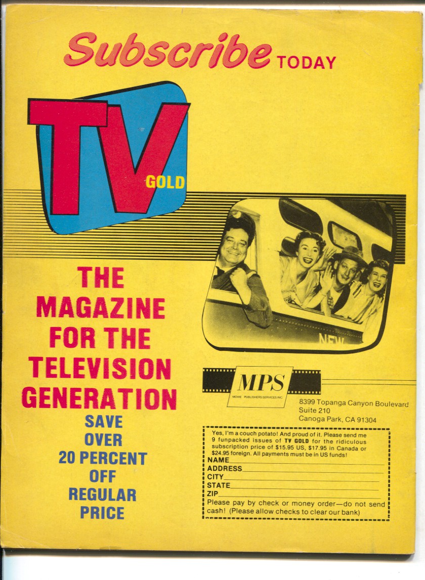 TV Gold 8/1986-Pix-info-Andt Griffith-DR Who-Prisoner-Charlie's Angels ...