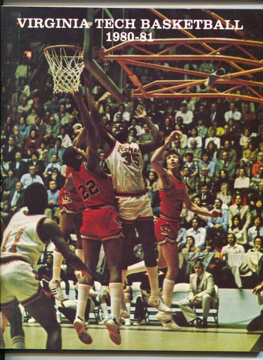 Virginia Tech NCAA Basketball Team Yearboo-1980-81 season-pix-stats ...