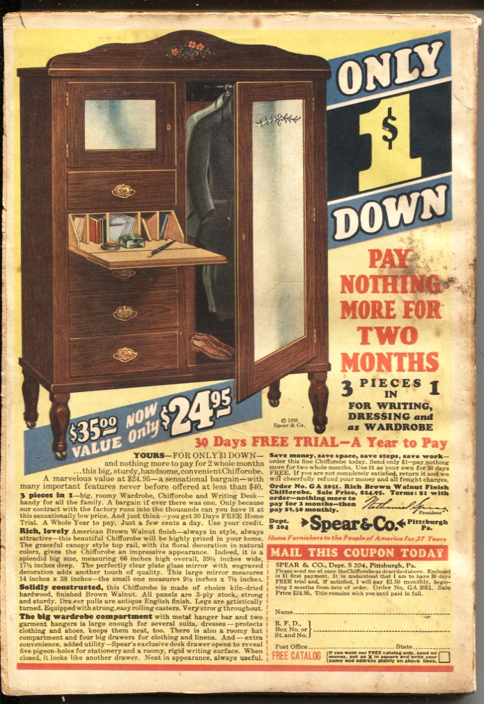 DETECTIVE STORY MAGAZINE-MAR 15 1930-PULP CRIME-INSECT TERROR COVER-vg ...