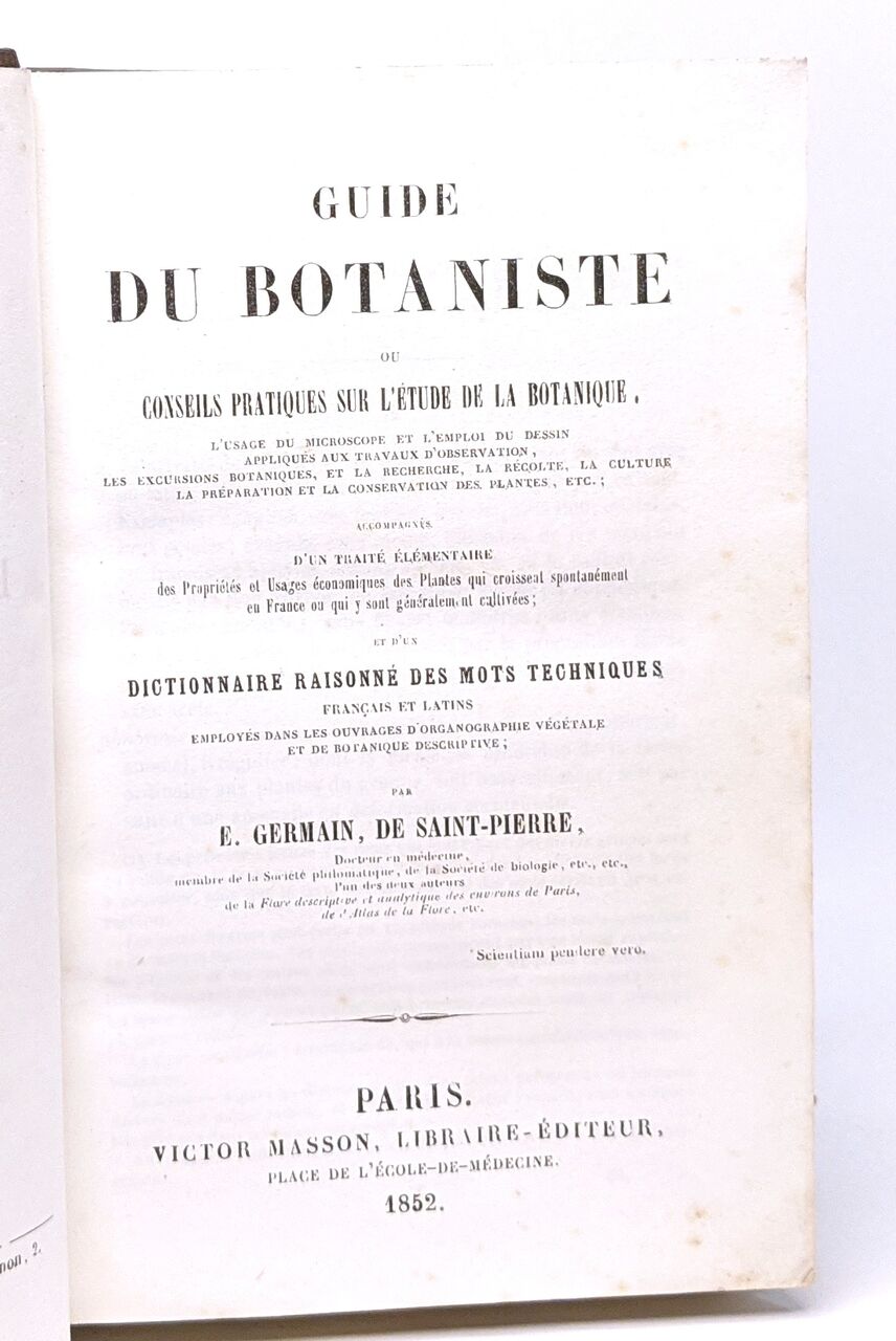 Guide du botaniste ou conseils pratiques sur l'Ã©tude de la Botanique ...