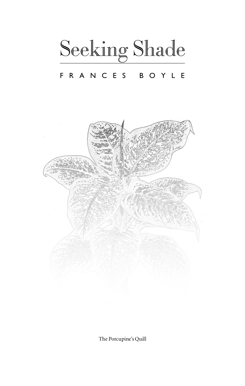 Seeking Shade de Frances Boyle: New Soft cover (2020) 1st Edition | The ...