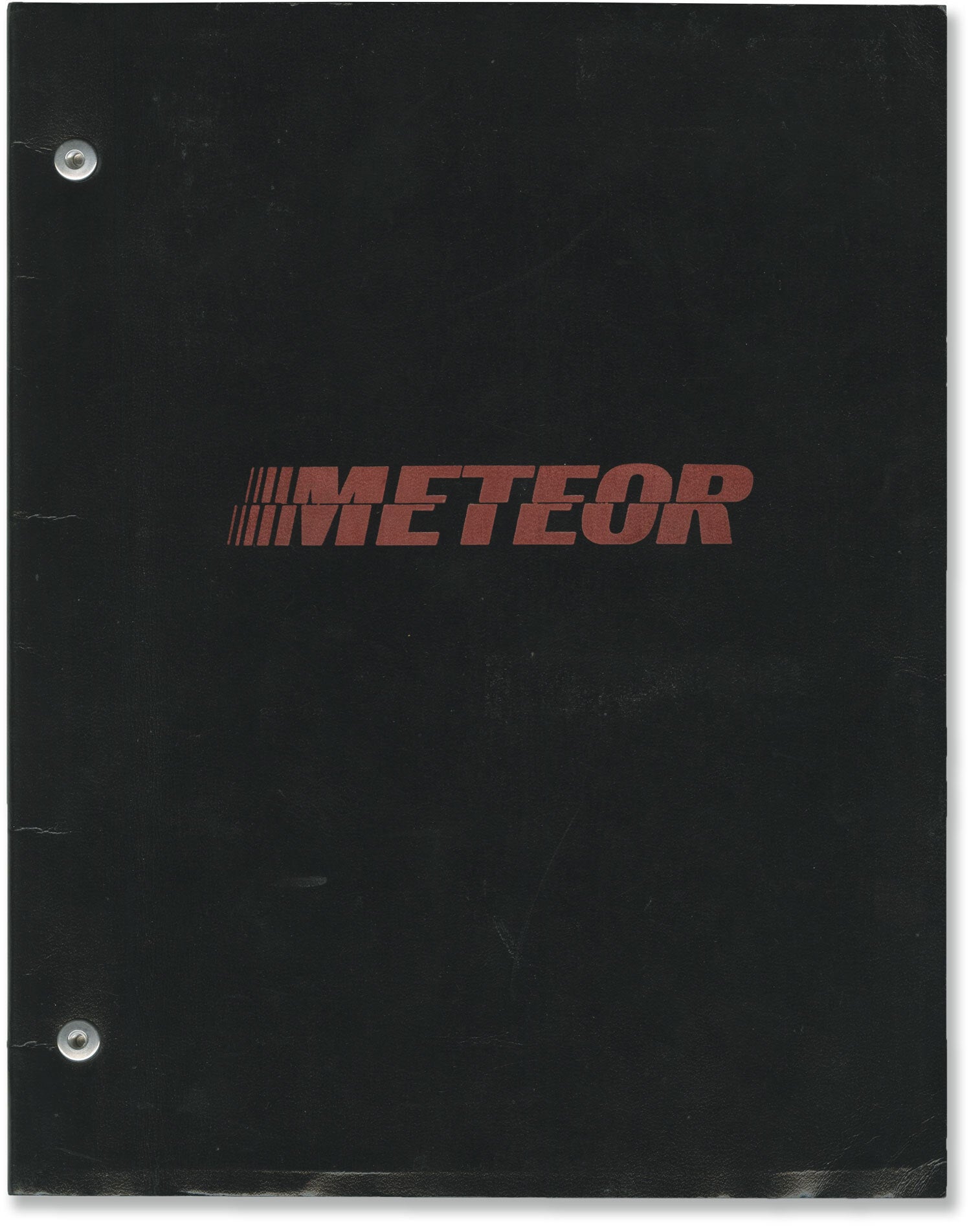 Meteor (Original screenplay for the 1979 film, Martin Landau's working ...