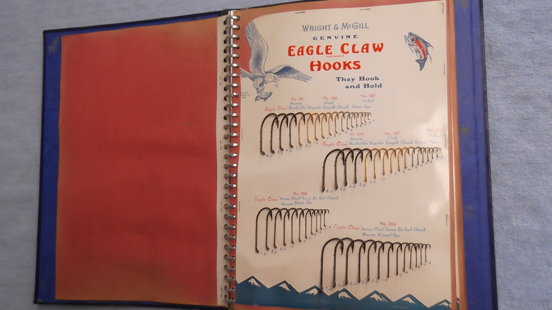 Wright & McGill Salesman's Sample Hook Book. Wright & McGill Genuine ...