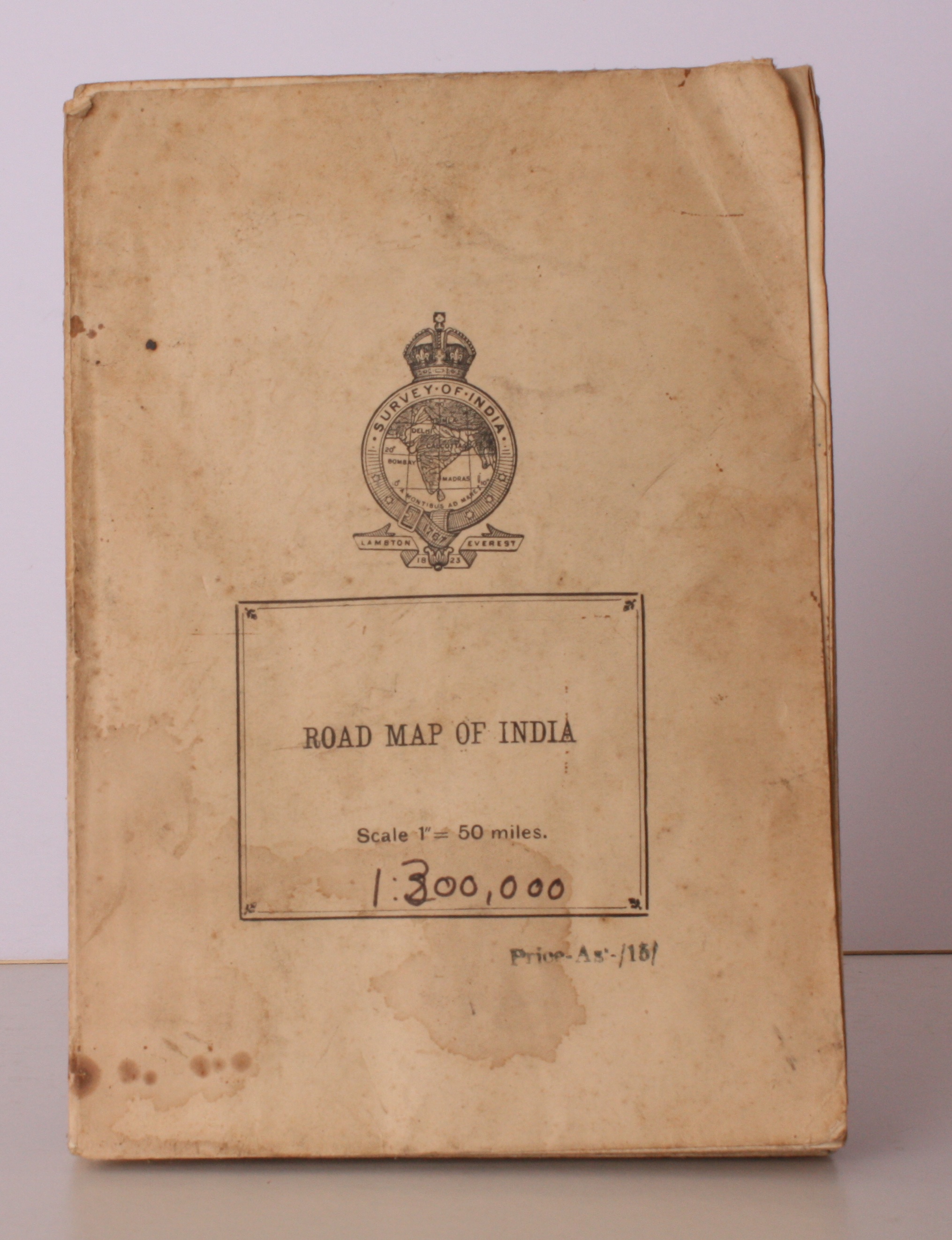 Road Map of India. Scale 1 inch to 50 miles [1:300,000]. Sixth Edition ...