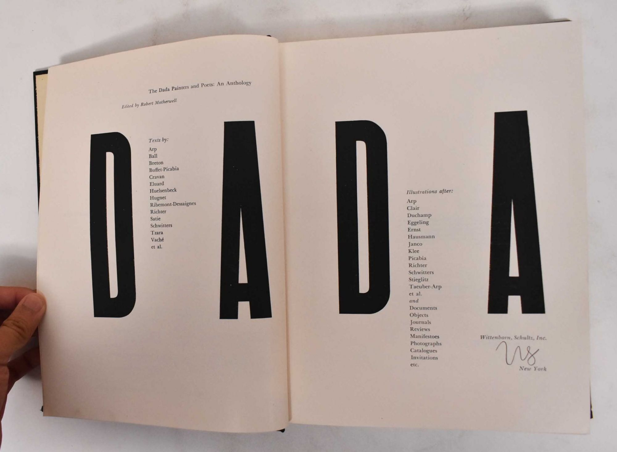 The Dada Painters and Poets: An Anthology by Motherwell, Robert (editor ...