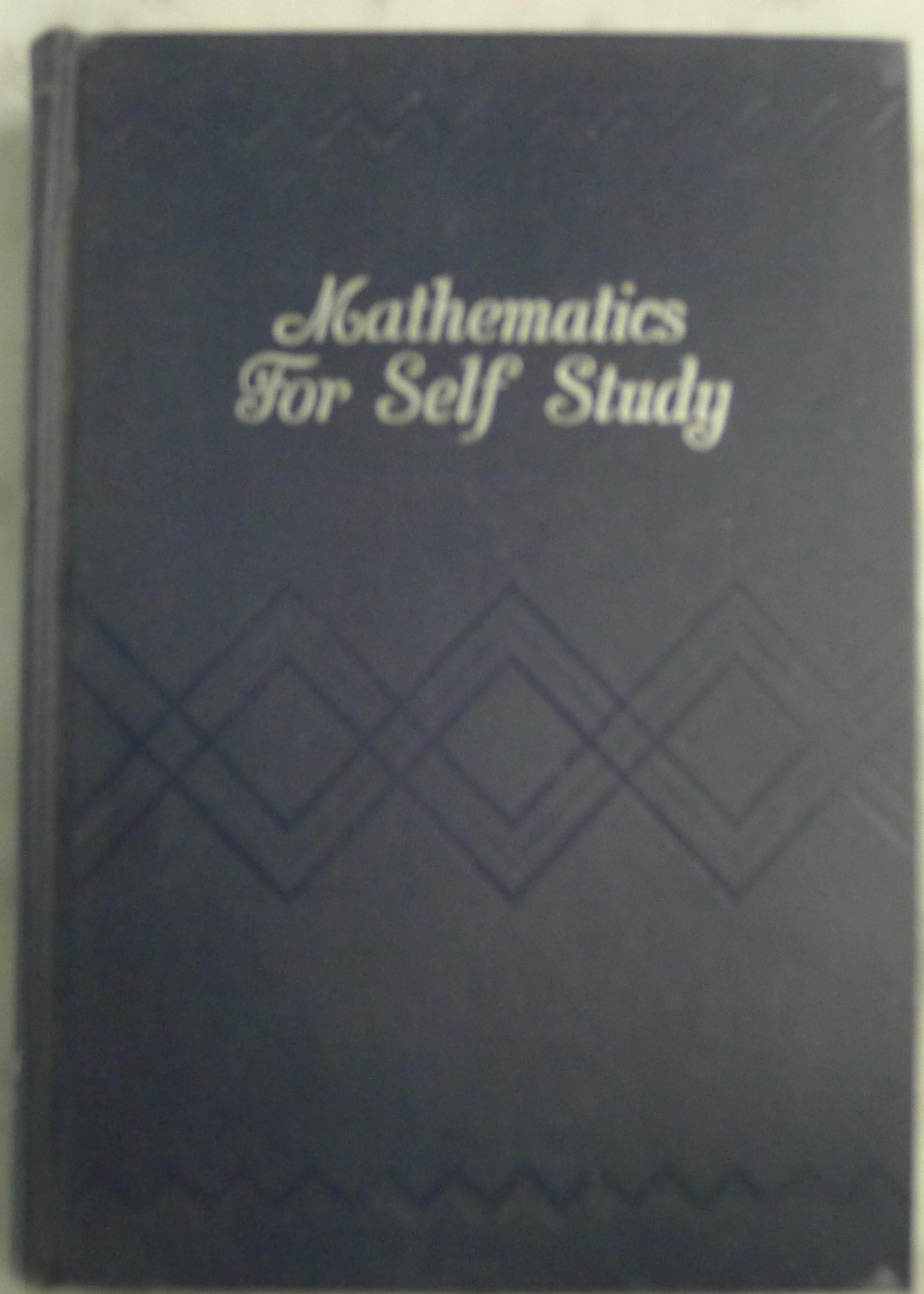 Mathematics for Self Study by J E Thompson: Good Hardcover (1931) | The ...