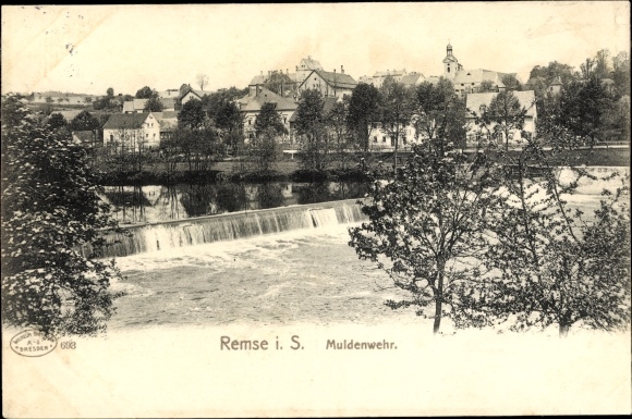 Ansichtskarte / Postkarte Remse an der Mulde, Muldenwehr, Ort ...