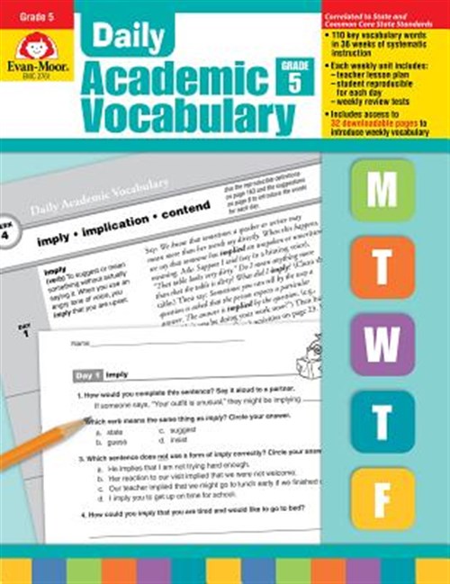 Daily Academic Vocabulary, Grade 5 by Evans, Marilyn (EDT); Song ...