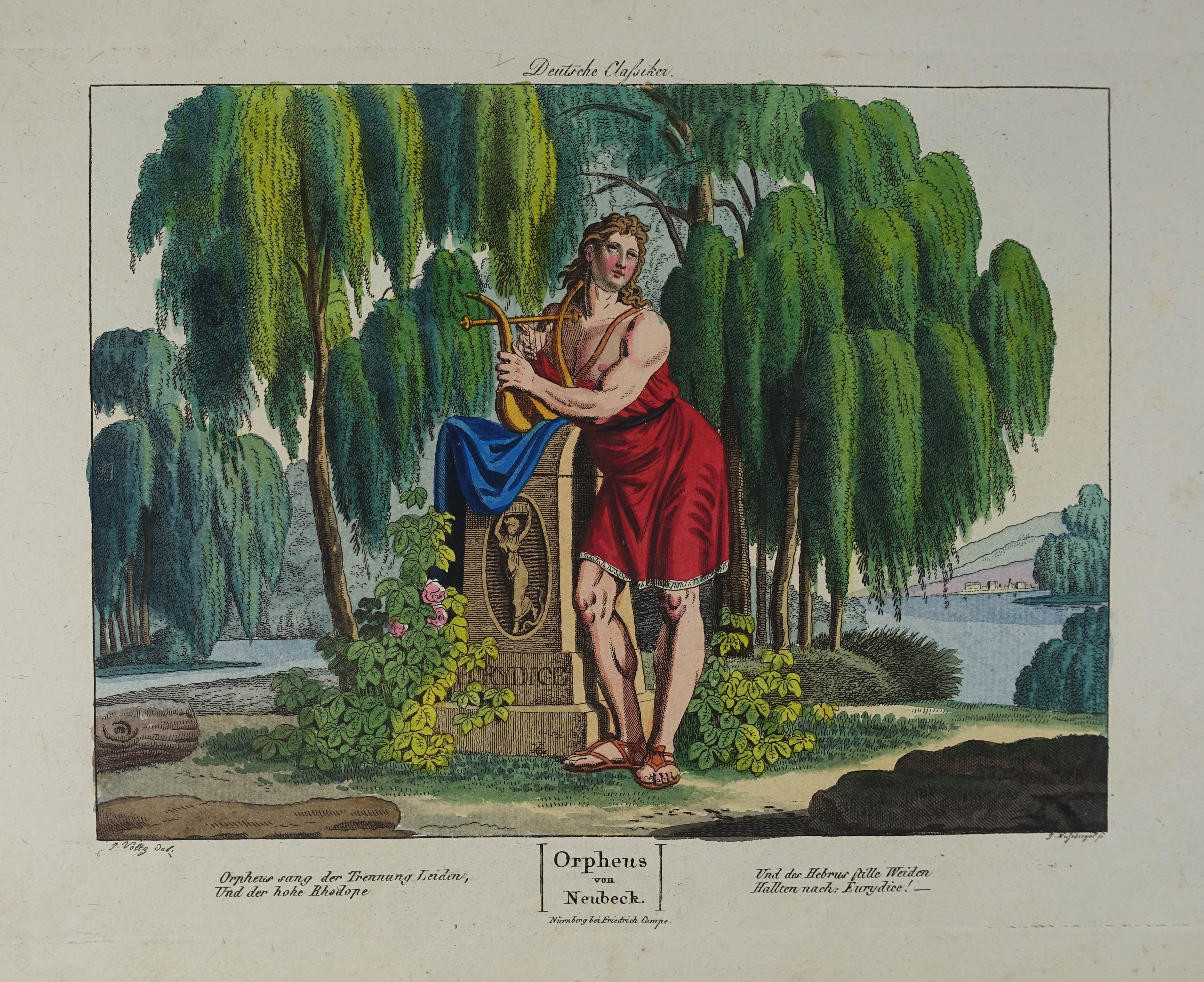Deutsche Classiker. Orpheus von Neubeck. Orpheus sang der Trennung ...