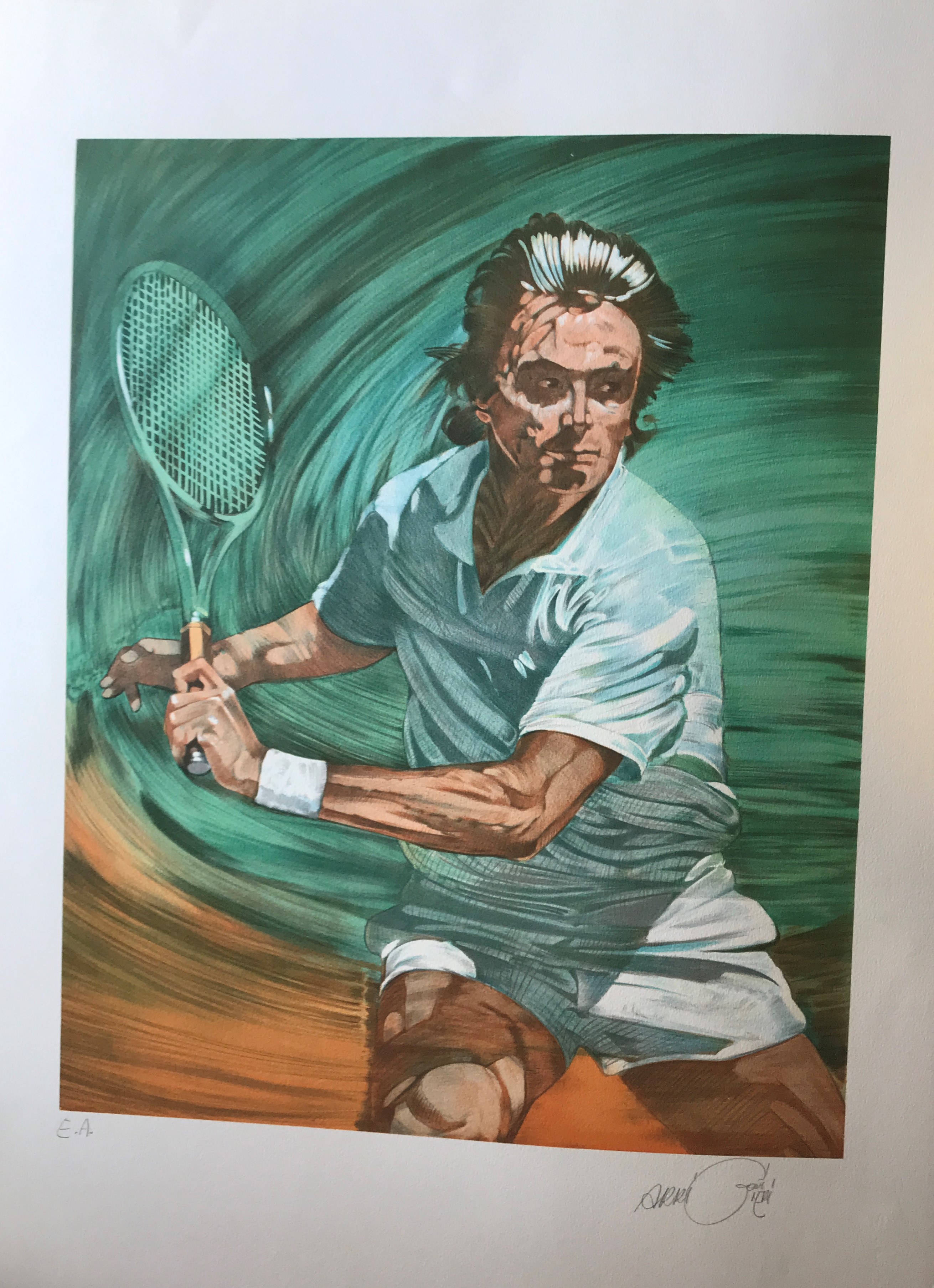 Henri Leconte - Lithographie signée d'Arrigoni Neri von Jean-François ...