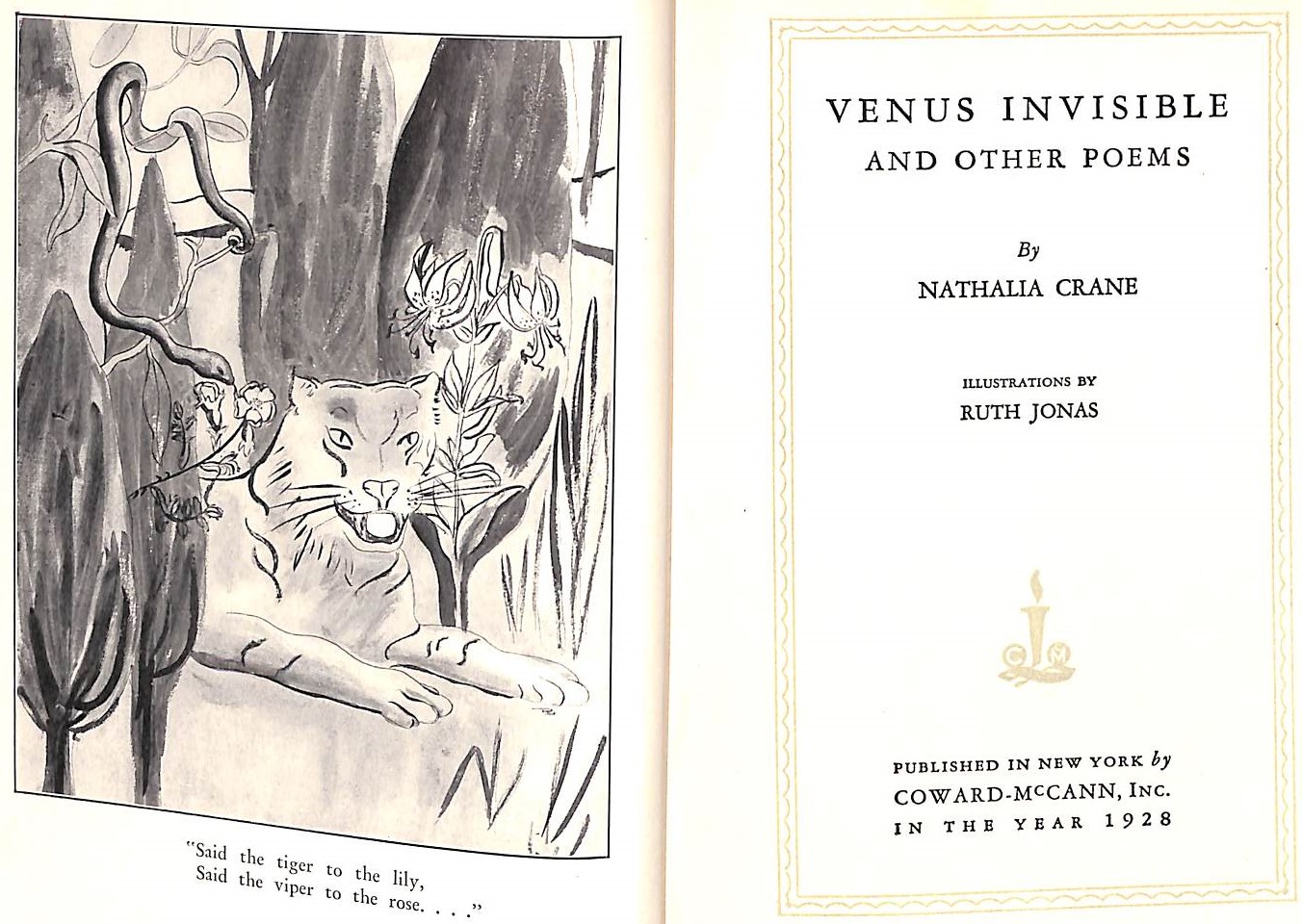 Venus Invisible And Other Poems by CRANE, Nathalia: Very Good Hardcover ...