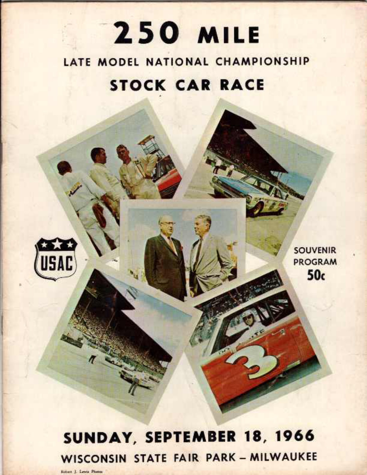 250 Mile Late Model National Championship Stock Car Race Souvenir ...