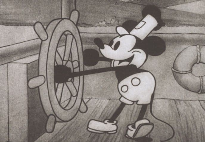 Mickey Mouse Steamboat Willie Cartoon Storyboard Sketch Postcard ...