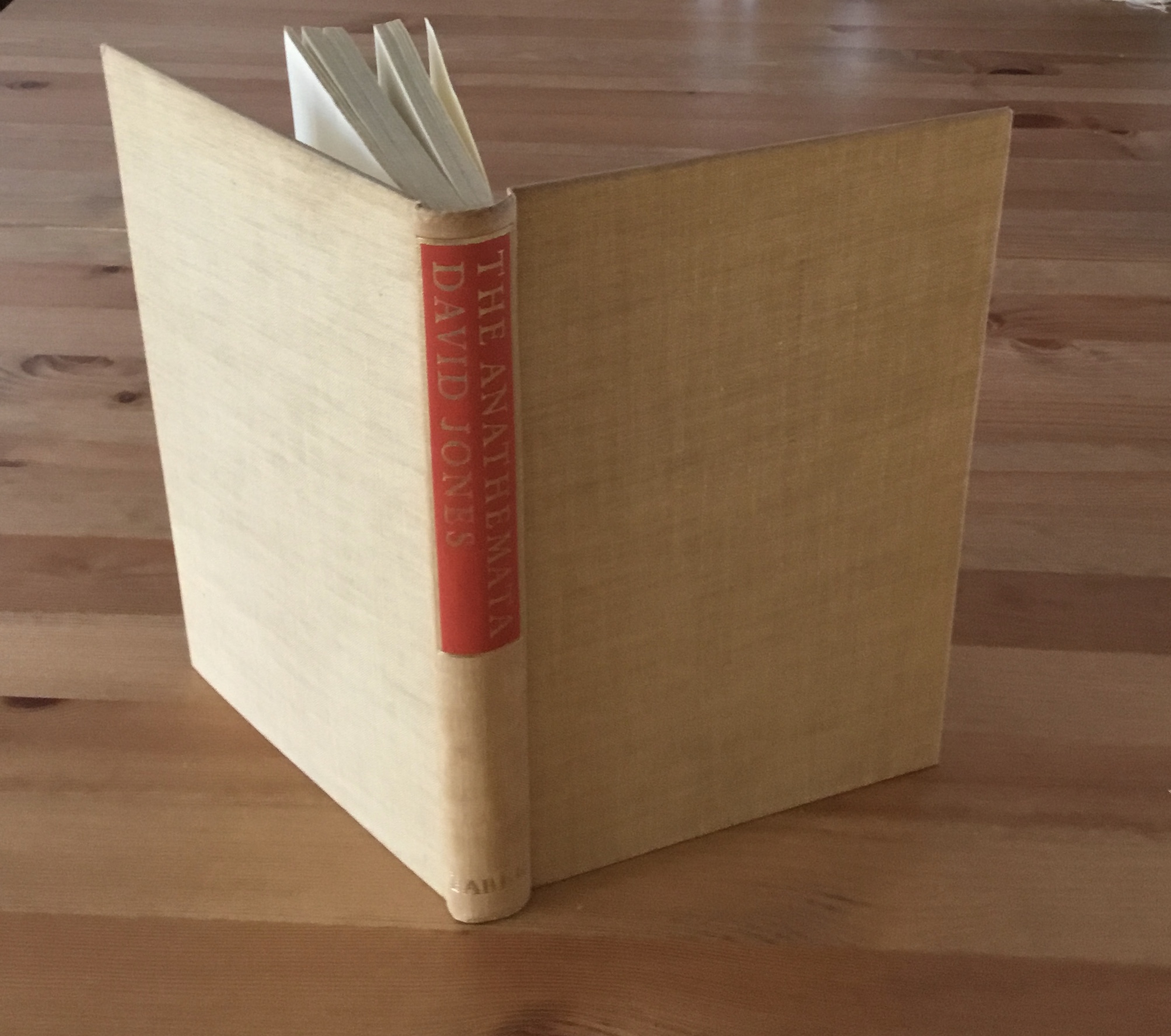 THE ANATHEMATA FRAGMENTS OF AN ATTEMPTED WRITING. by JONES, David ...