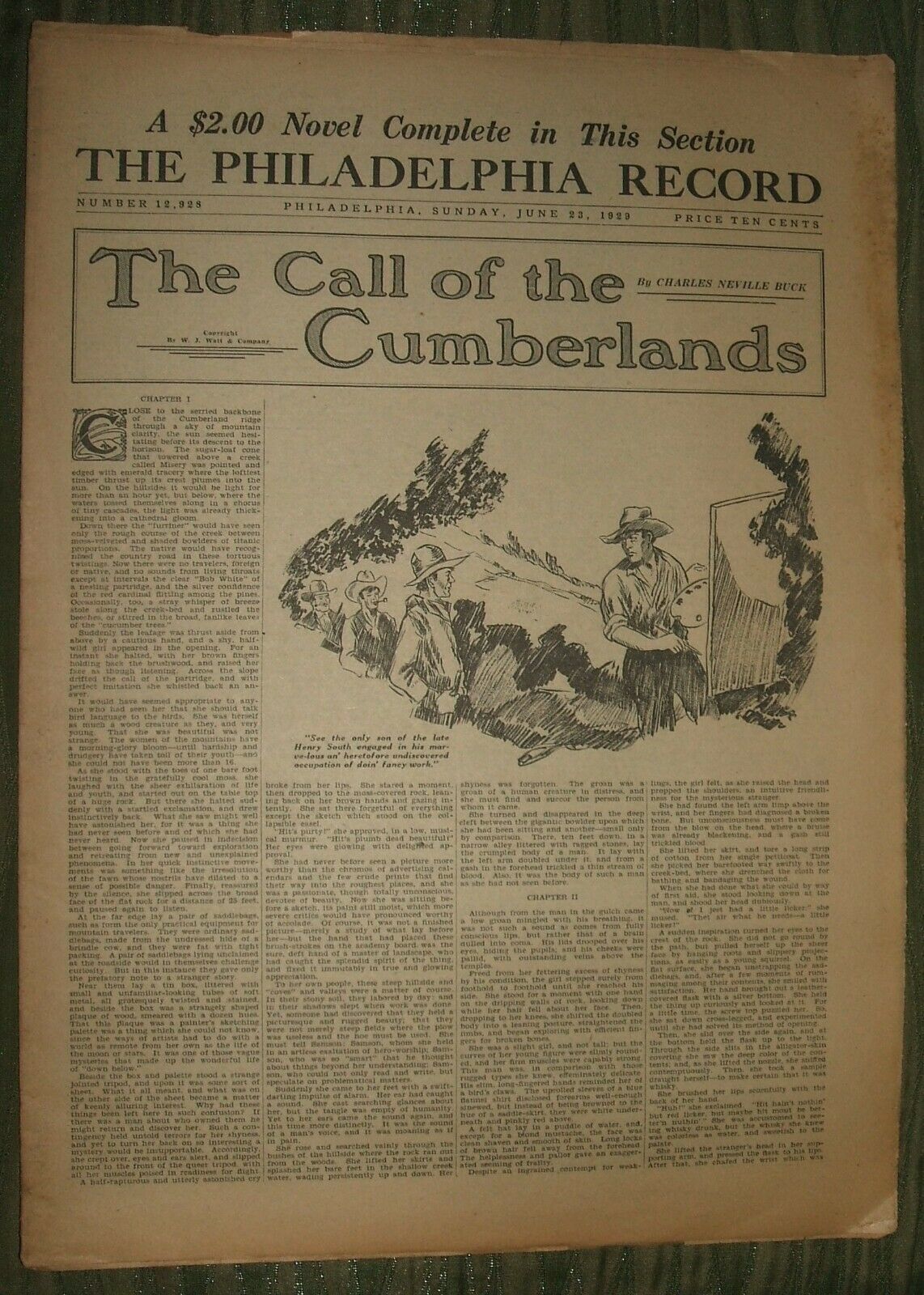 Philadelphia Record Magazine Section June 23 1929 Call of the ...