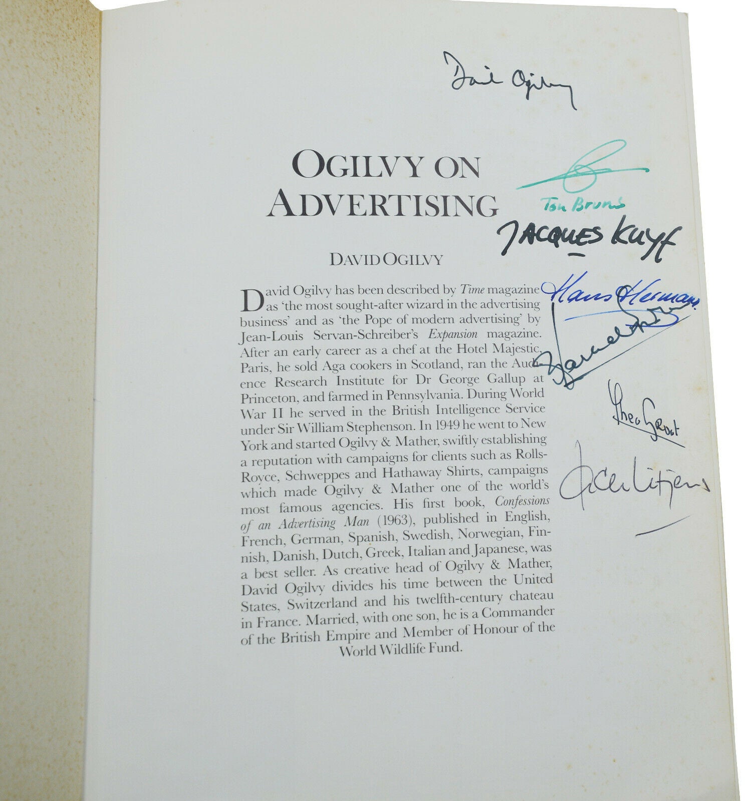 Ogilvy on Advertising by Ogilvy, David: Very Good (1983) First British ...