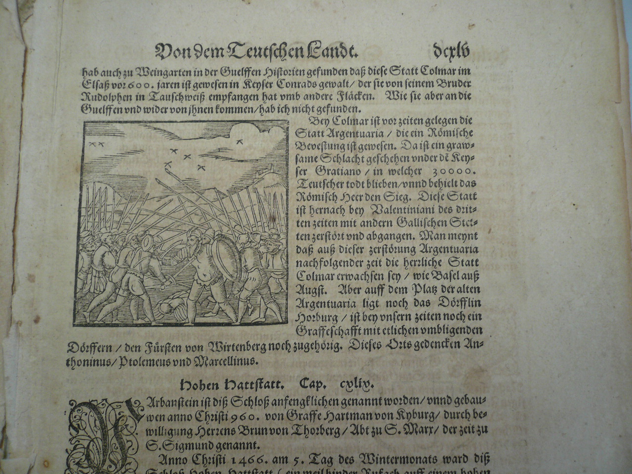 Sundgau, Thann, Mühlhausen, Rufach, anno 1590, 14 S., Sebastian Münster ...