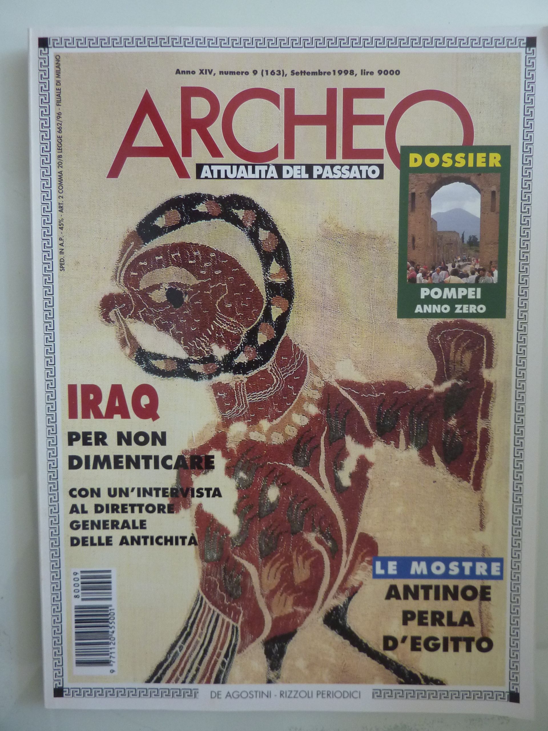 ARCHEO Attualità del Passato Anno XIV Numero 9 Settembre 1998 IRAQ PER ...
