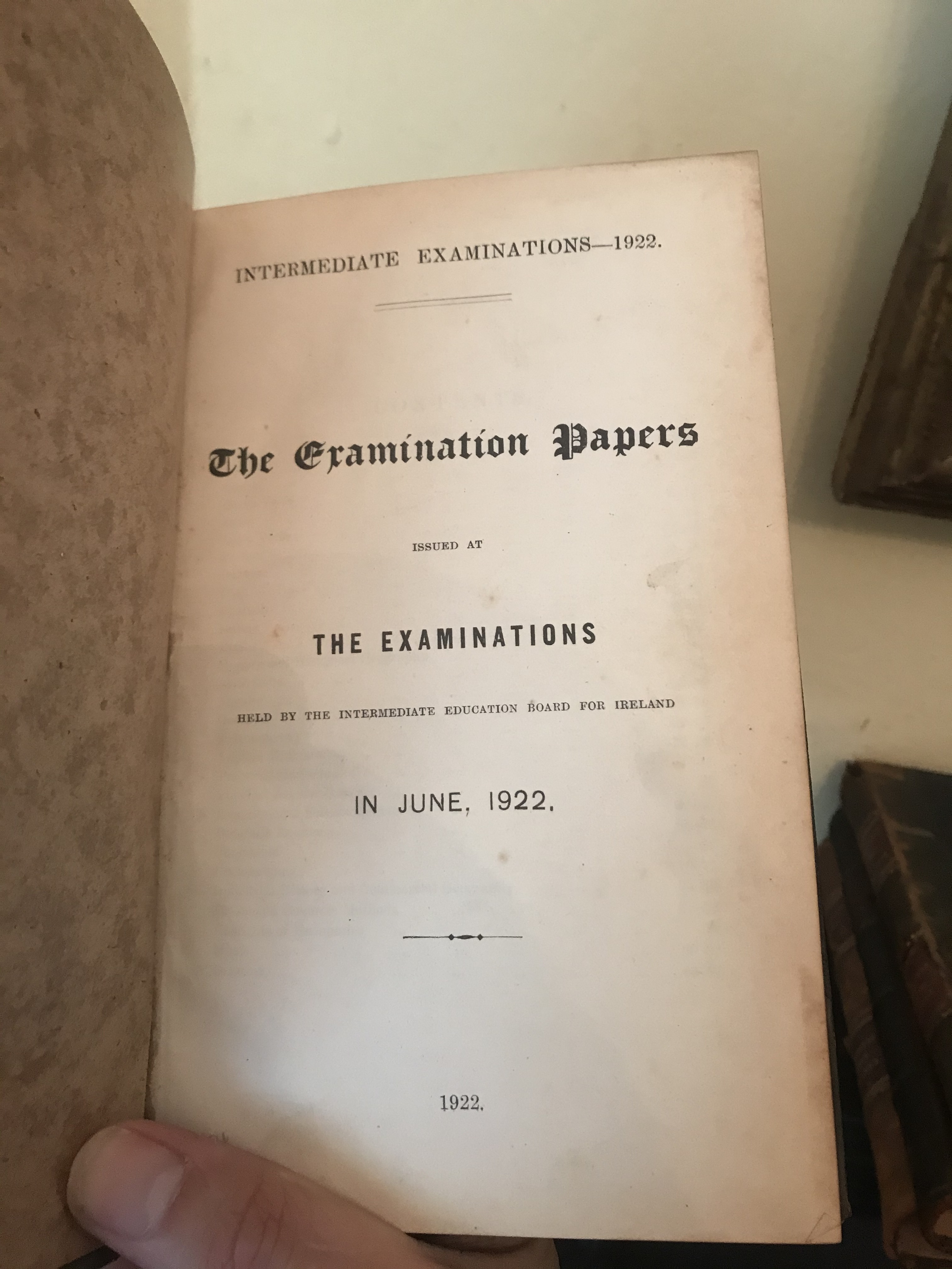 Intermediate Education Board for Ireland - Exam Papers, 1922 by ...