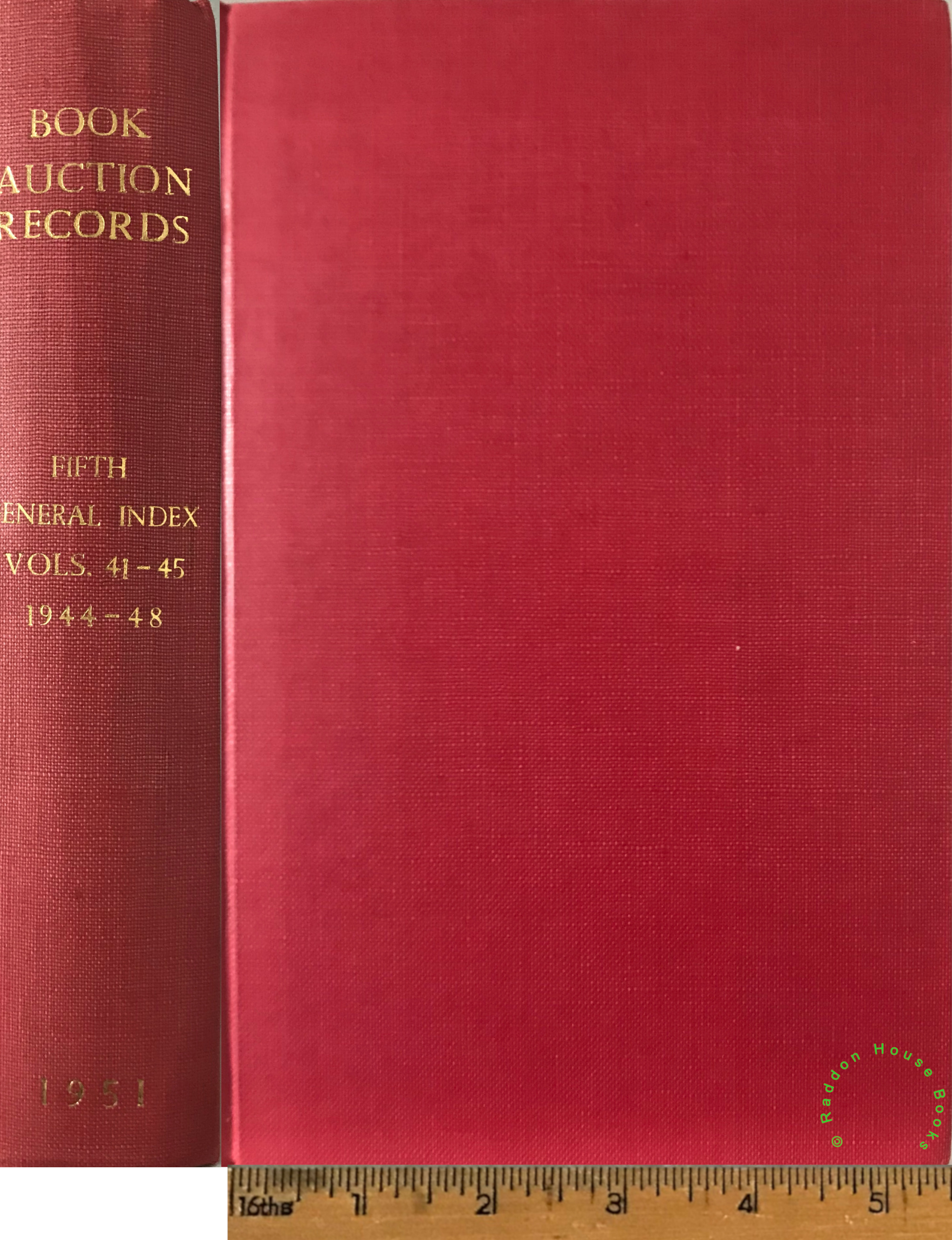 Fifth general index to book-auction records for the years 1944 - 1948 ...