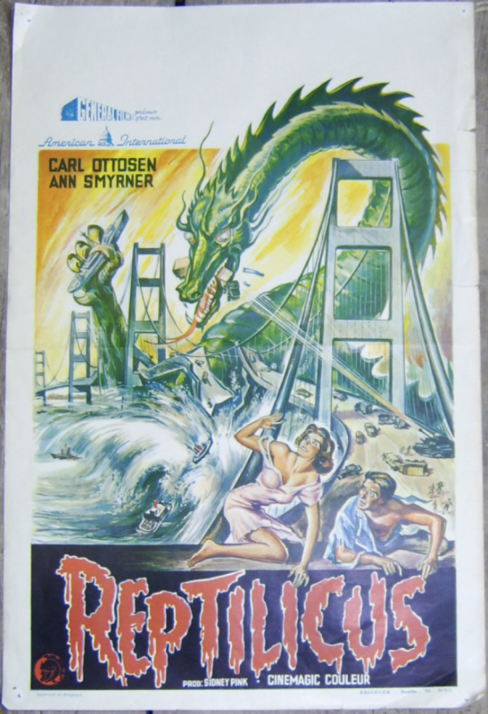 Reptilicus film poster;: (1961) Art / Print / Poster | BOOKS & THINGS